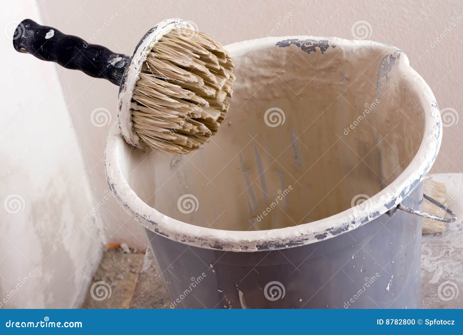 Pail and brushes stock photo. Image of swatch, design - 8782800