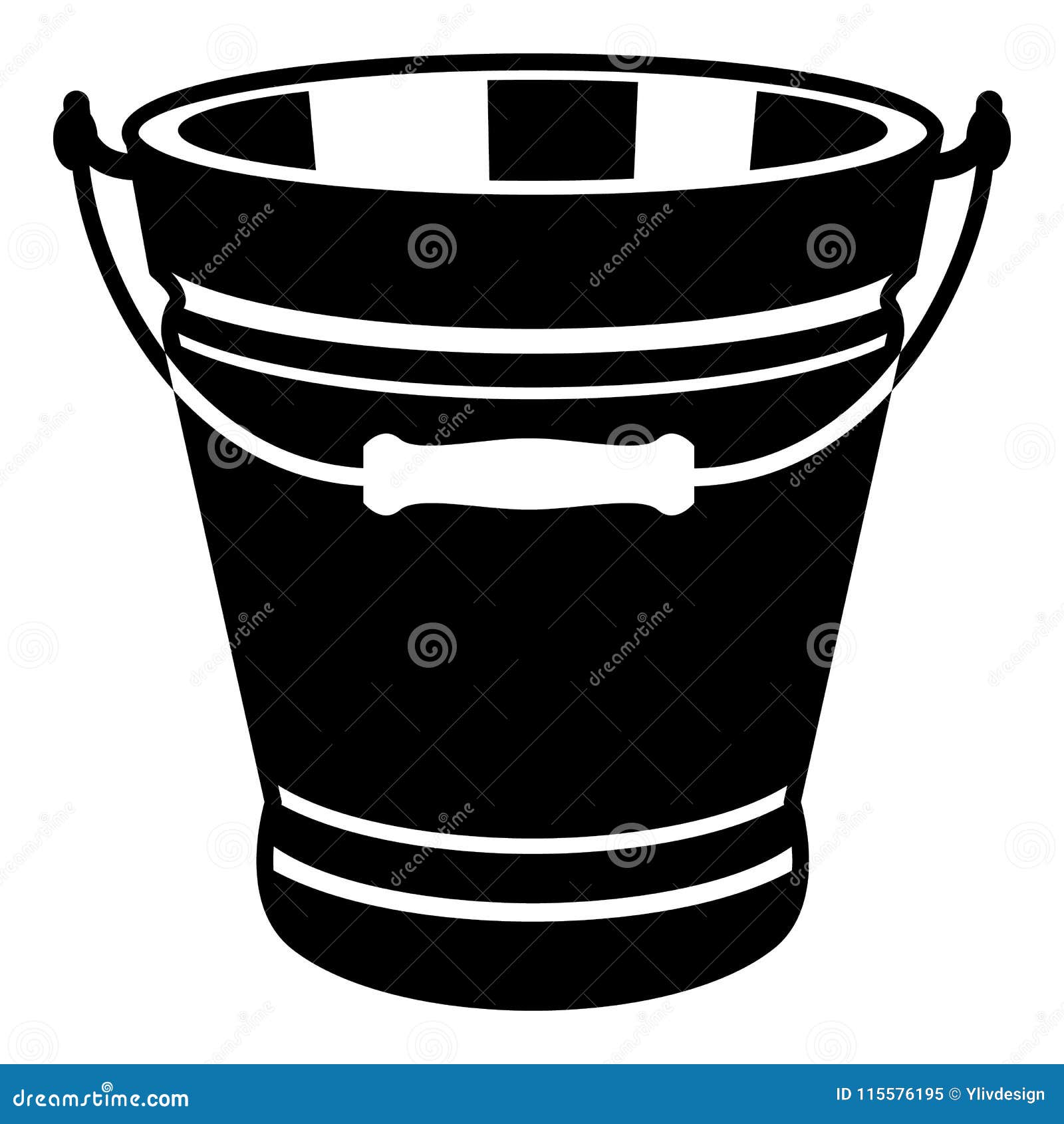 Pail Icon On White Background. Simple Element Illustration From ...