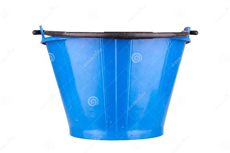 Pail Isolated on White Background Stock Image - Image of plastic ...