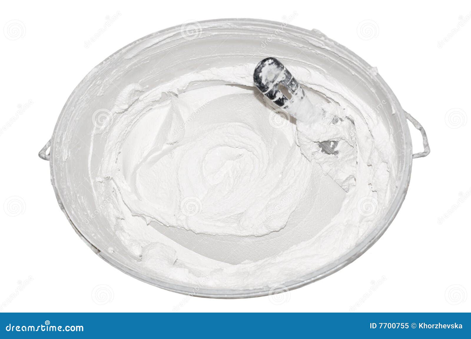 Pail with a putty stock image. Image of work, overhaul - 7700755