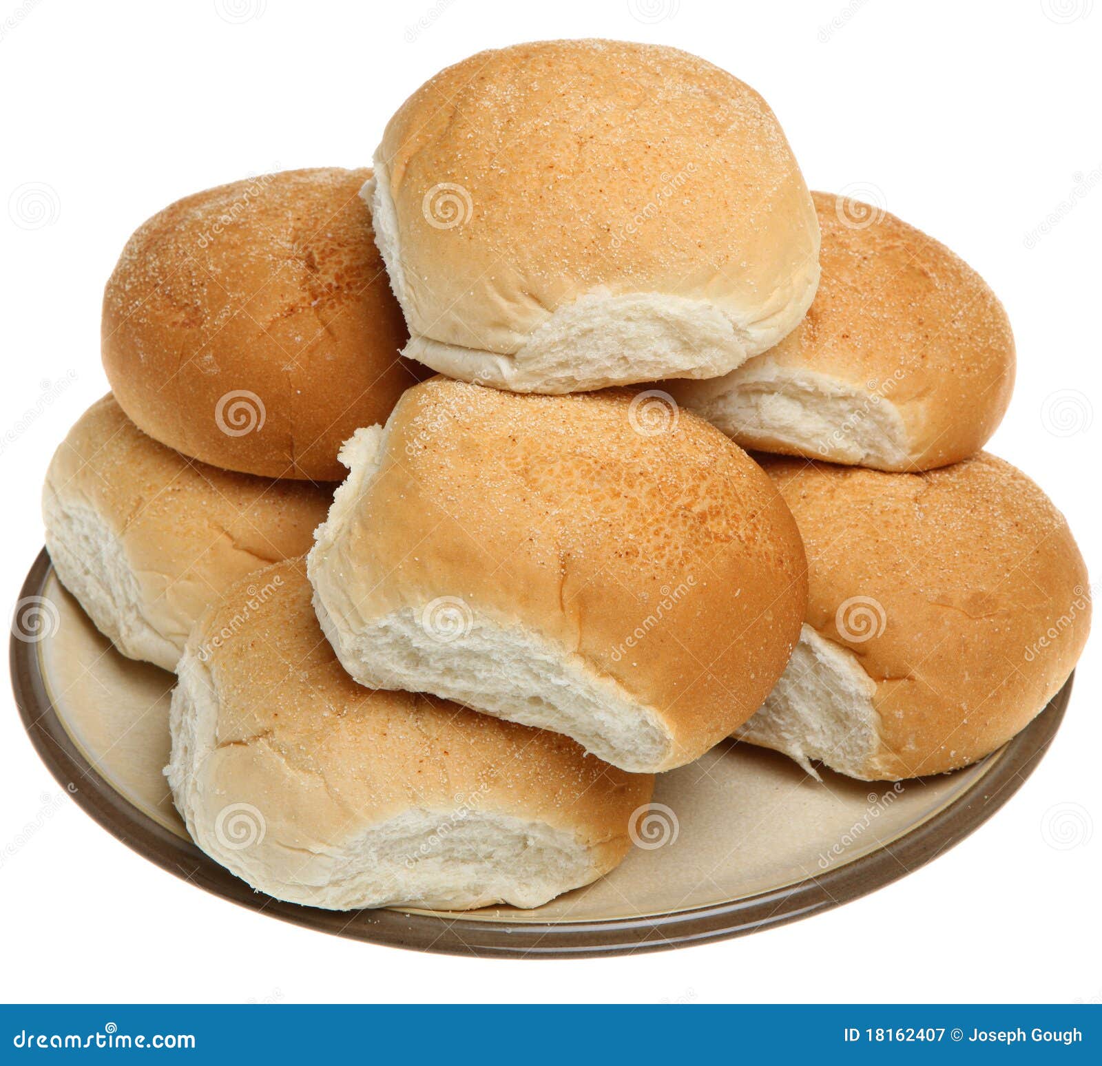 Pain blanc mou Rolls image stock. Image du roulements - 18162407