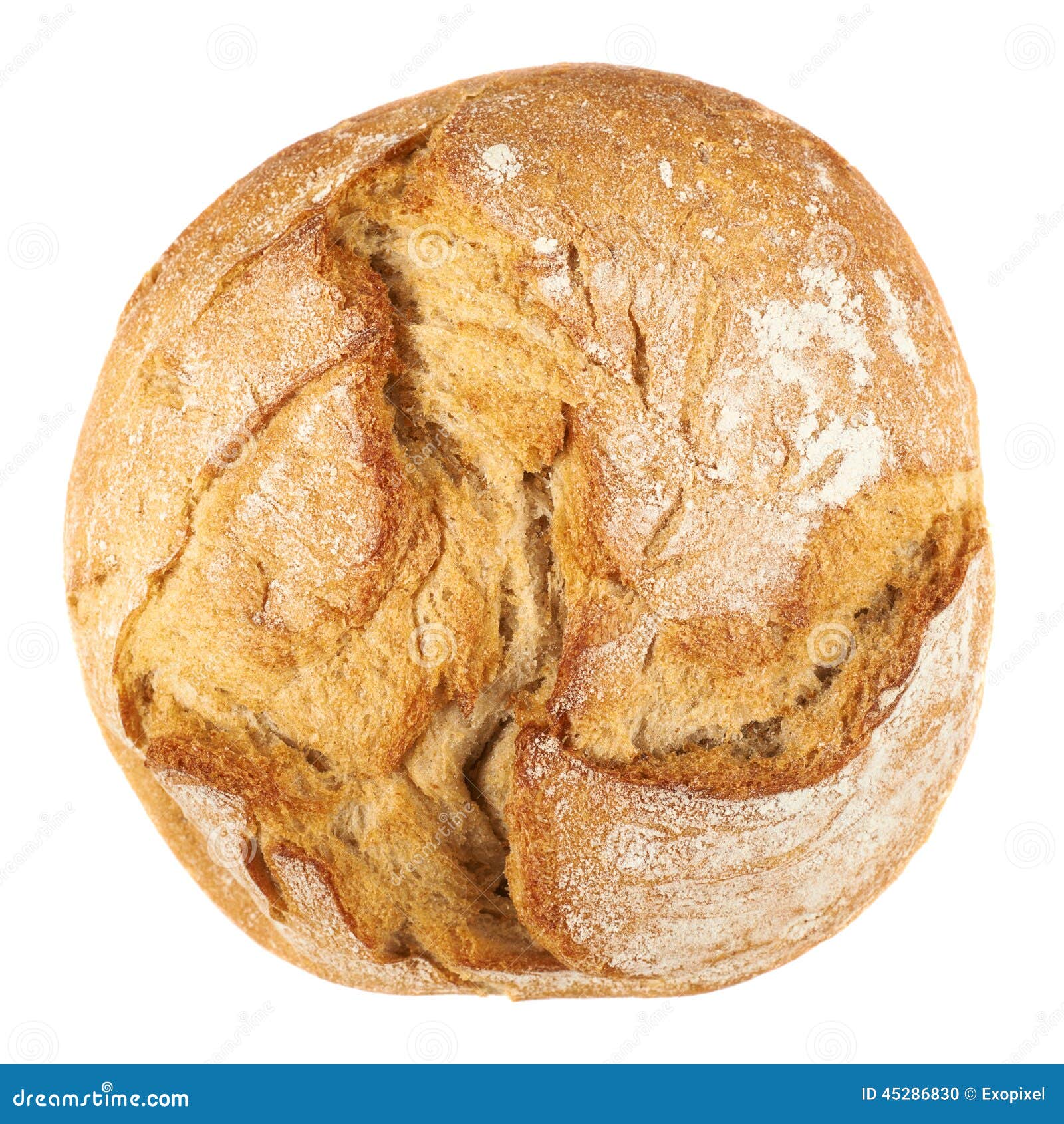 Pain de pain rond photo stock. Image du fermer, cuit - 45286830