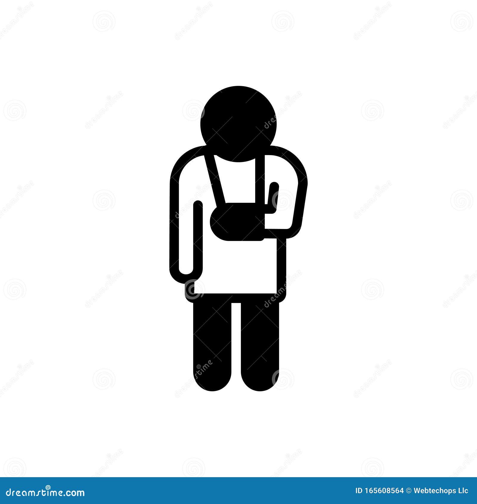 Black Solid Icon for Pain, Suffering and Injury Stock Vector ...