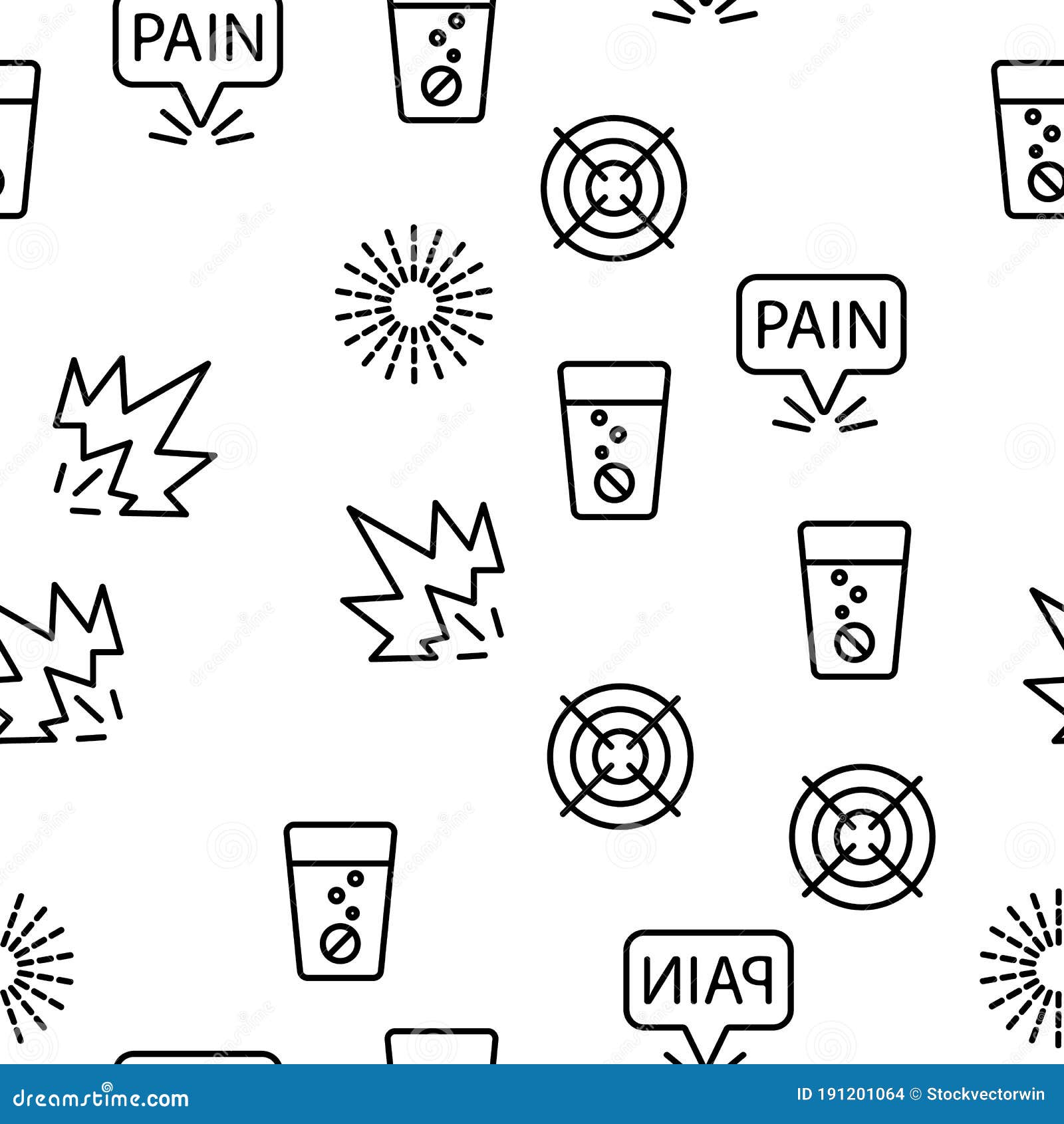 Pain Medical Vector Seamless Pattern Stock Vector - Illustration of ...