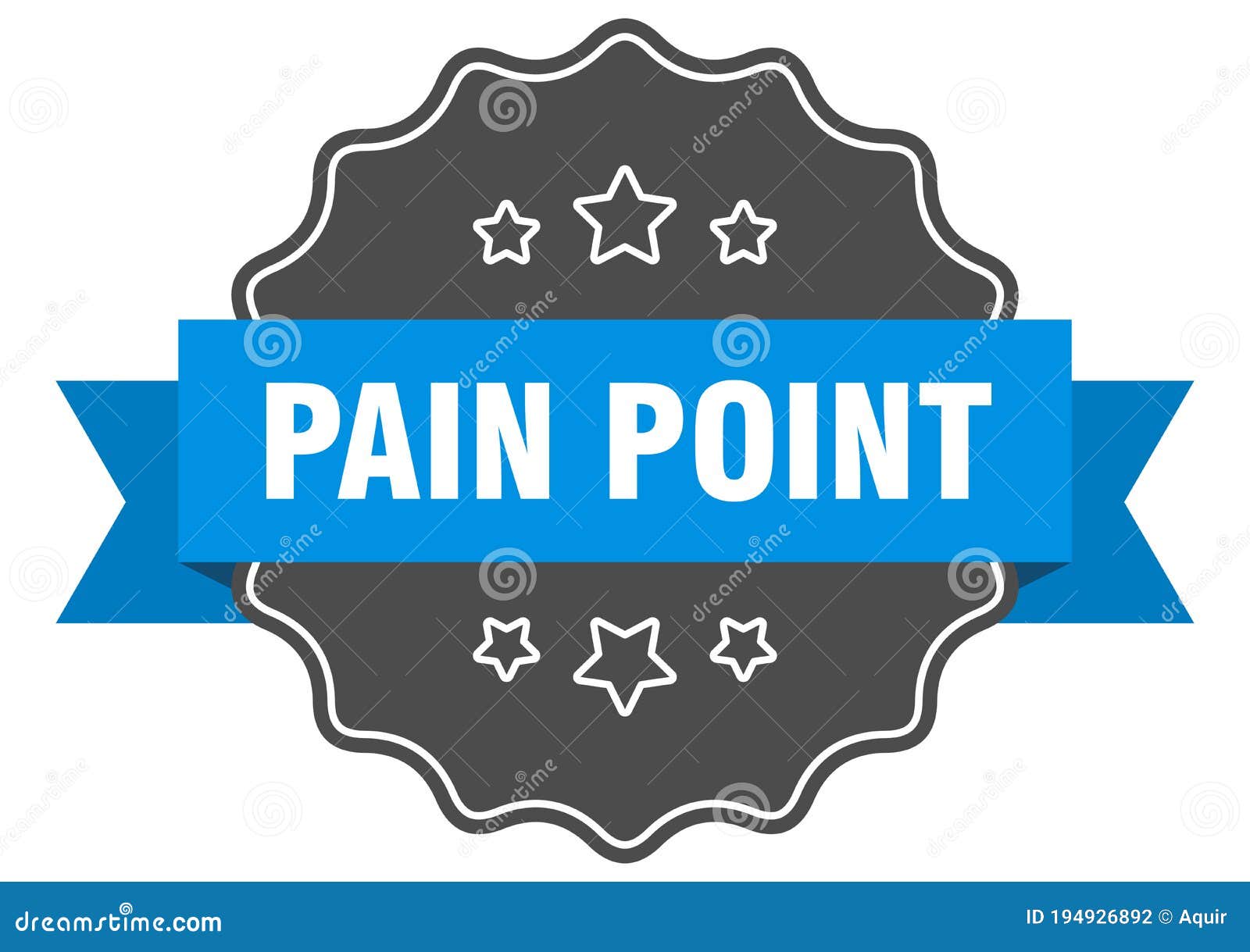 Pain point label stock vector. Illustration of badge - 194926892