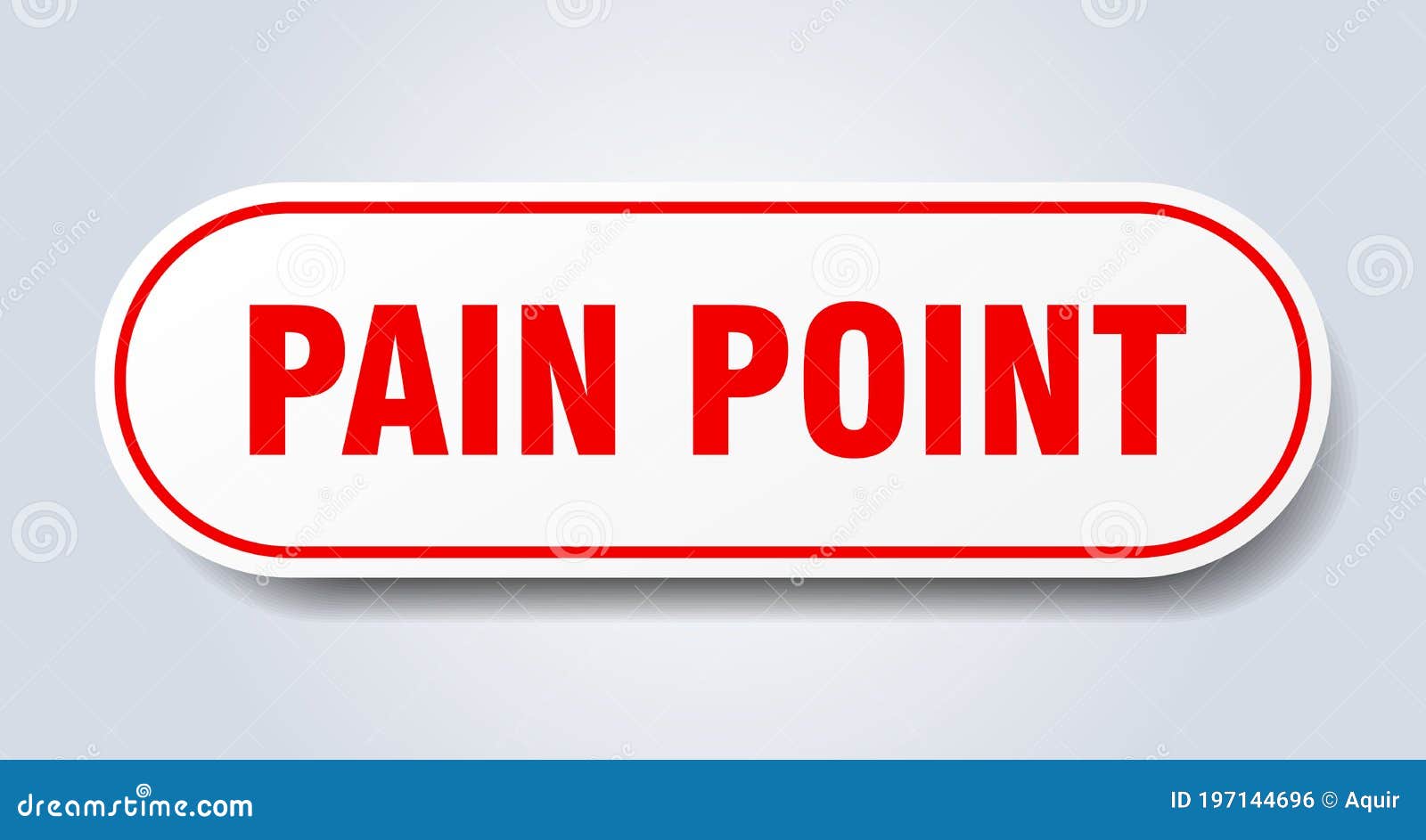 Pain point sticker. stock vector. Illustration of badge - 197144696