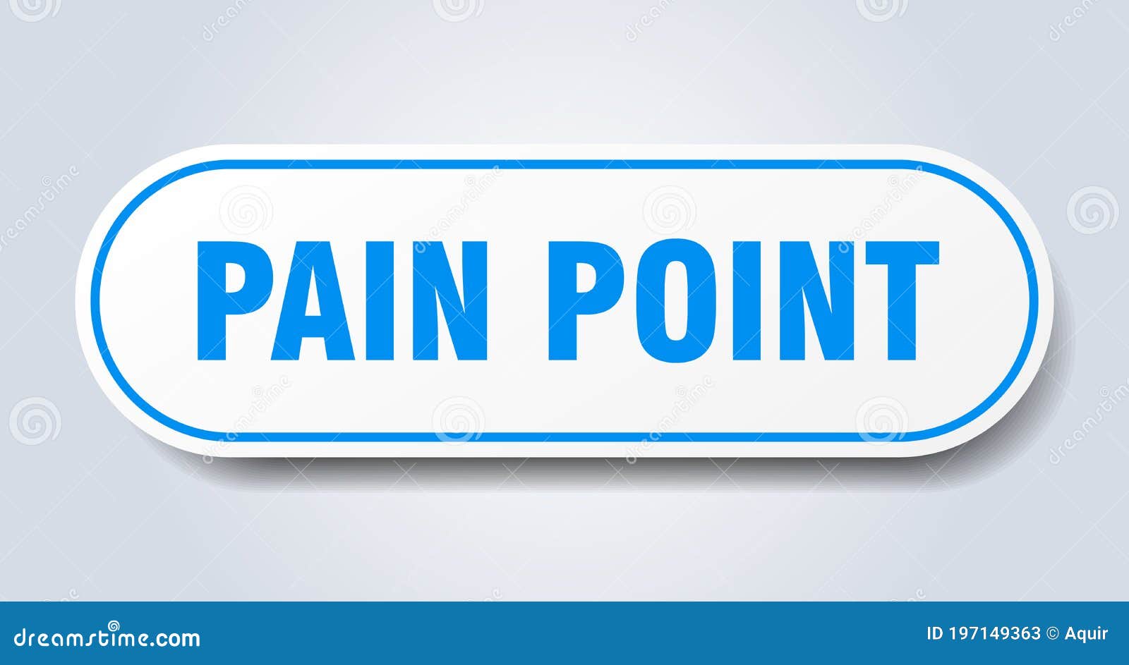 Pain point sticker. stock vector. Illustration of template - 197149363