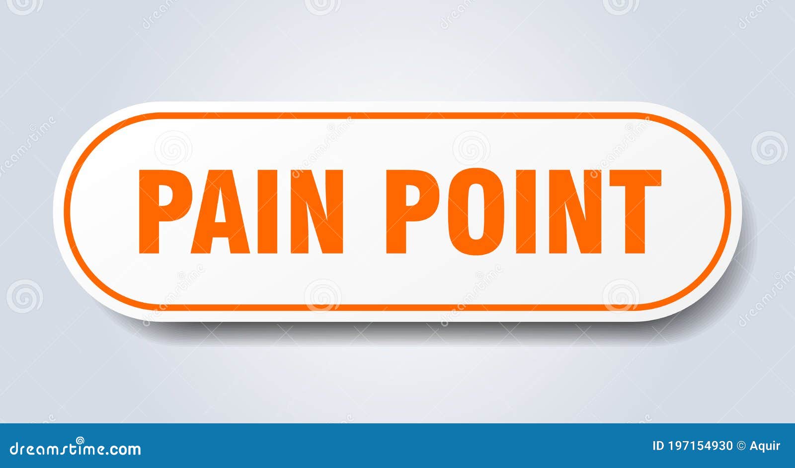 Pain point sticker. stock vector. Illustration of rounded - 197154930