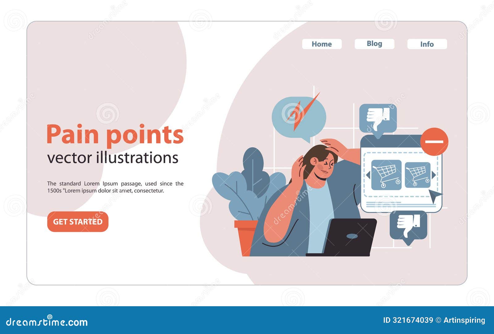 Pain Points Concept. A Visual Cartoon Vector | CartoonDealer.com #321674039