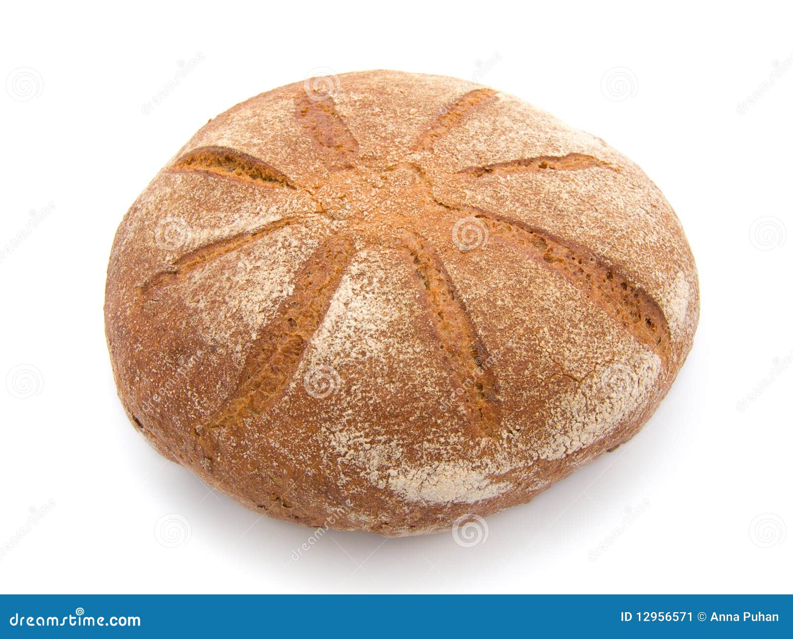 Pain rond image stock. Image du traditionnel, cuit, foncé - 12956571