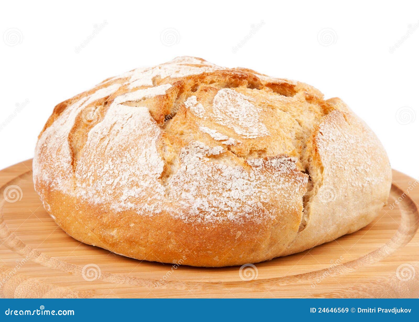 Pain rond traditionnel image stock. Image of rond, isolement - 24646569