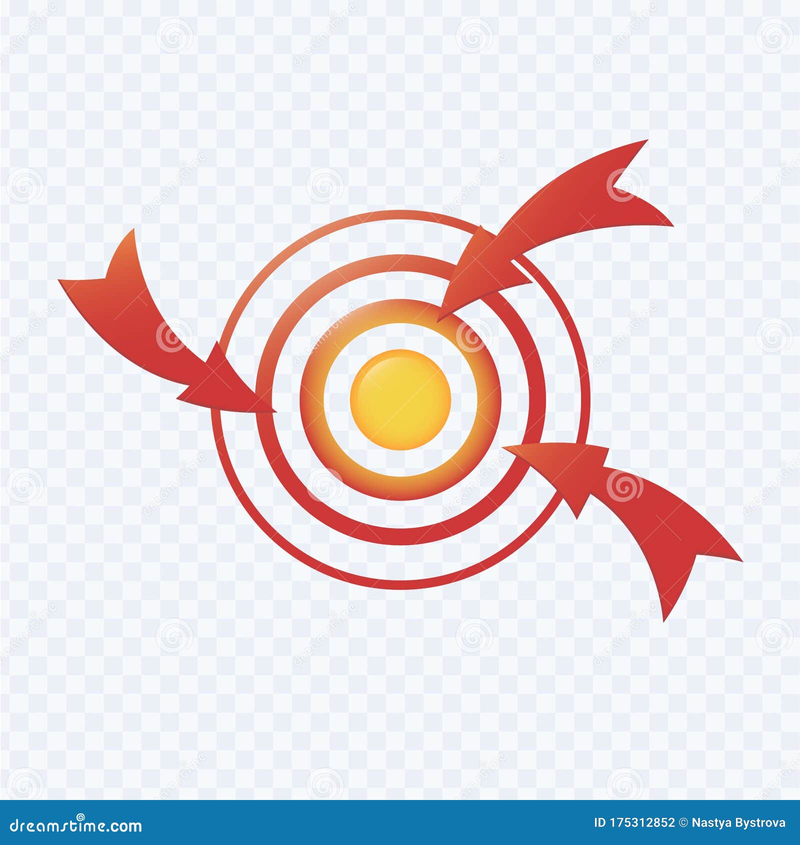 Red Medical Pain Circle with Arrows Stock Vector - Illustration of ...