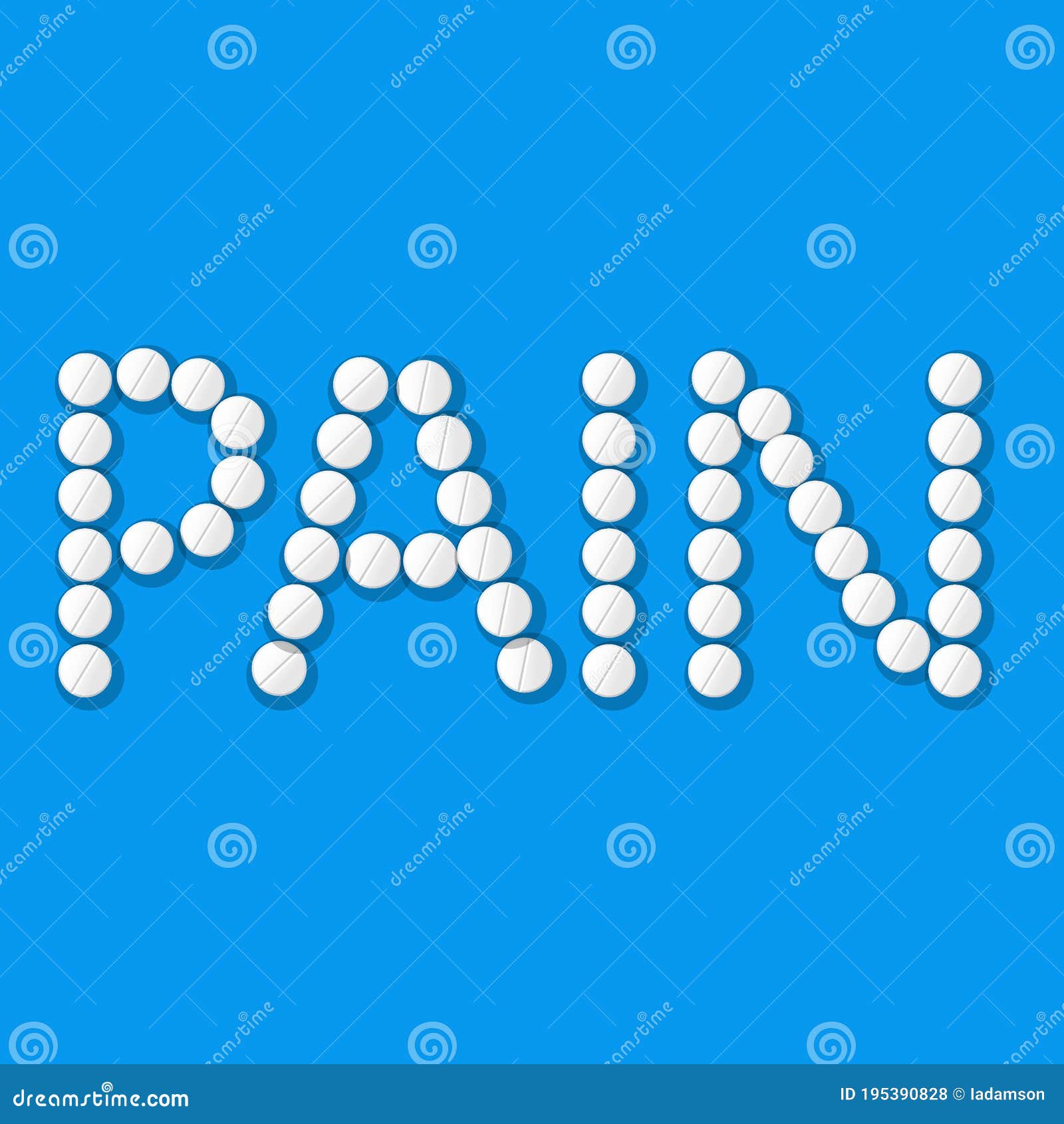 Pain Text stock vector. Illustration of medication, drug - 195390828