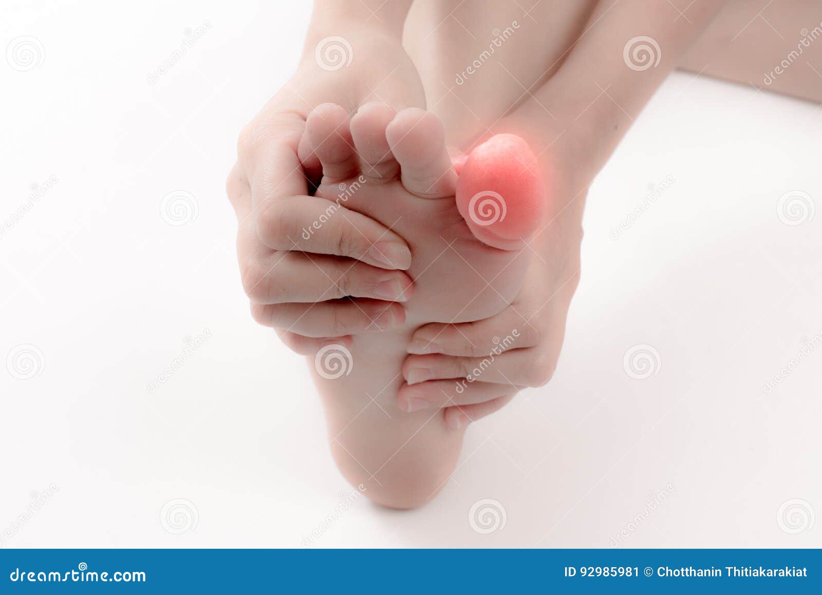 A Pain in Toe Isolated on White, Pain Concept Stock Image - Image of ...