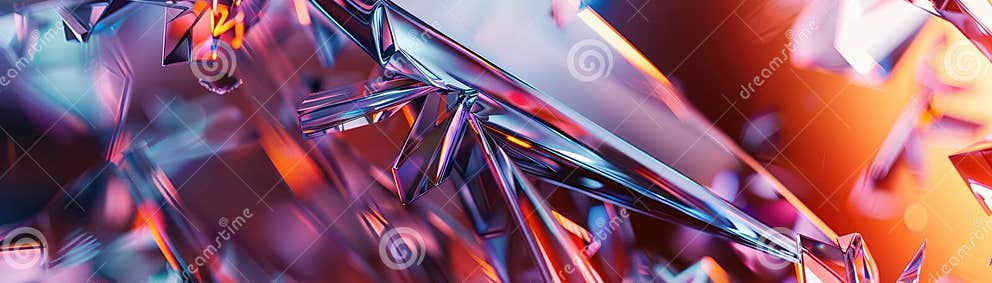 Pain Visualized through Sharp Distorted Abstract Shapes Stock ...