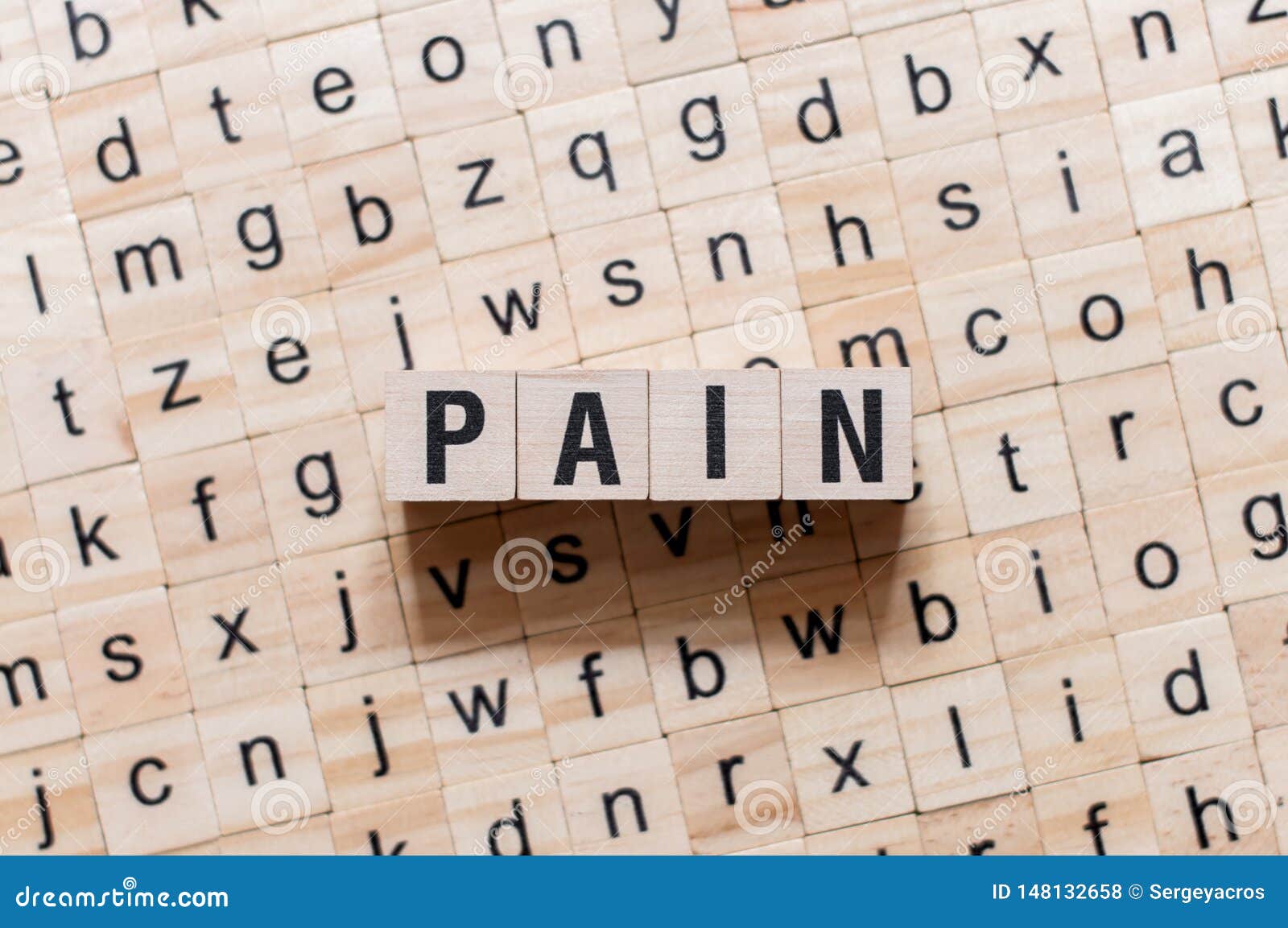 Pain word concept on cubes stock photo. Image of cubes - 148132658