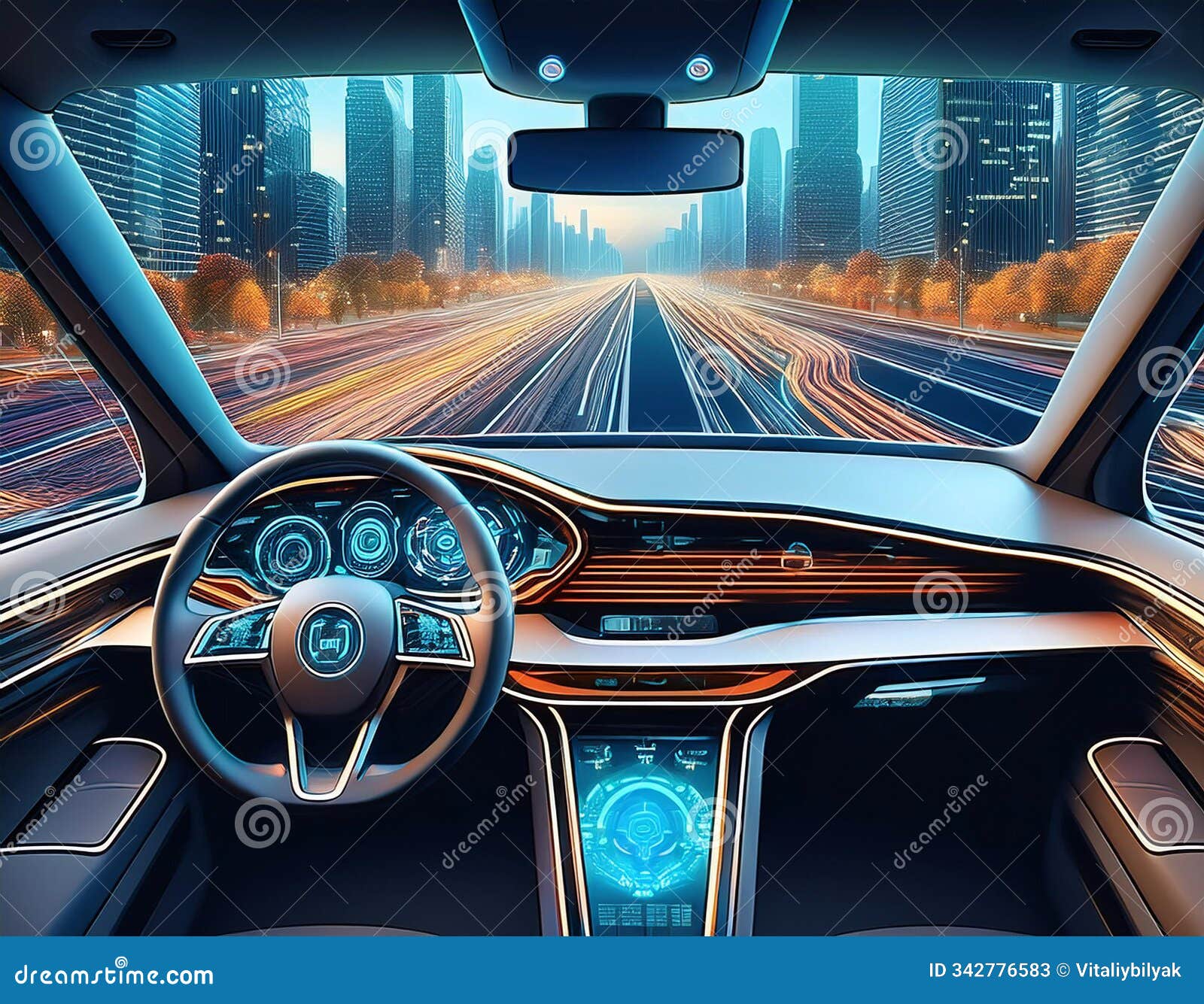 Painel De Autopilotagem Com Mapa Digital Ilustração Stock - Ilustração ...