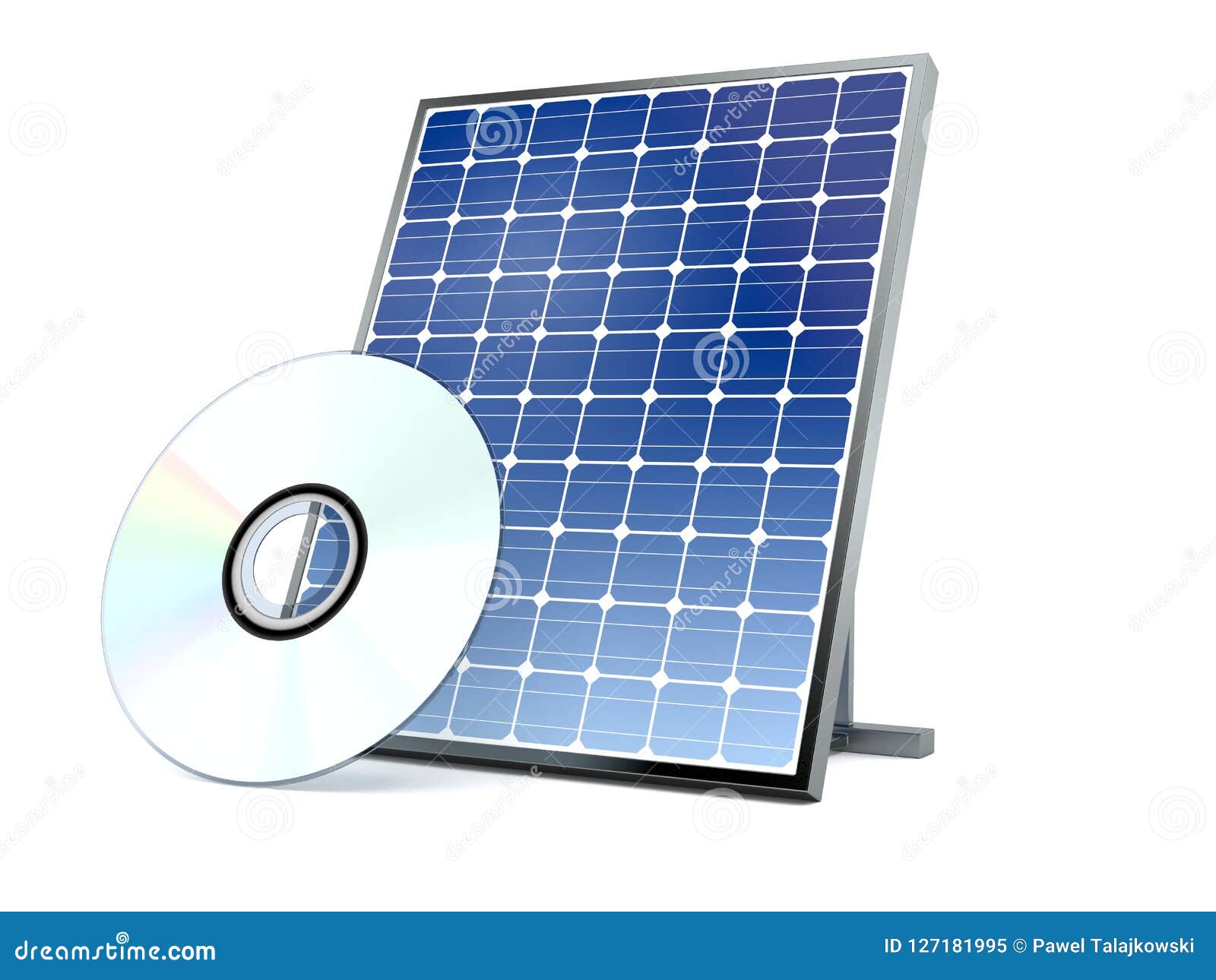 Painel Fotovoltaico Com Disco Do CD Ilustração Stock - Ilustração de ...
