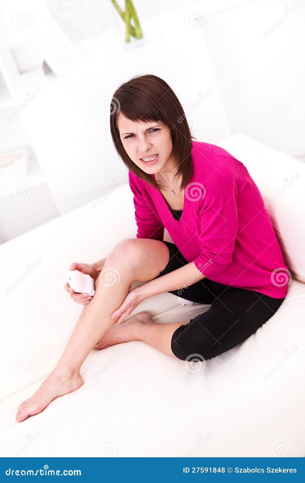 Painful depilation stock photo. Image of depilate, care - 27591848
