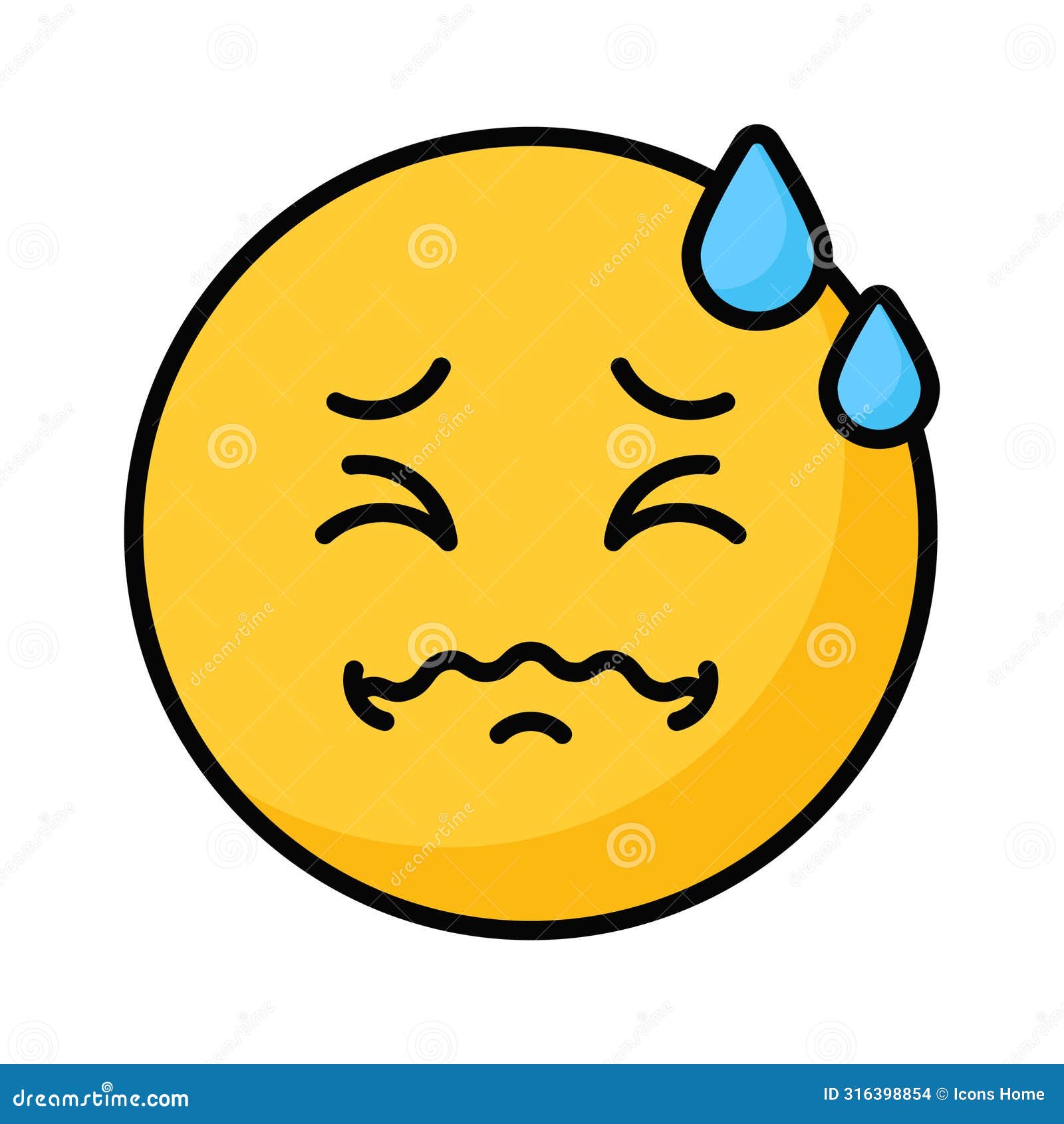 Pain Emoji Vector Characters Set. Emojis Nerd, Sick, Crying, Singing ...
