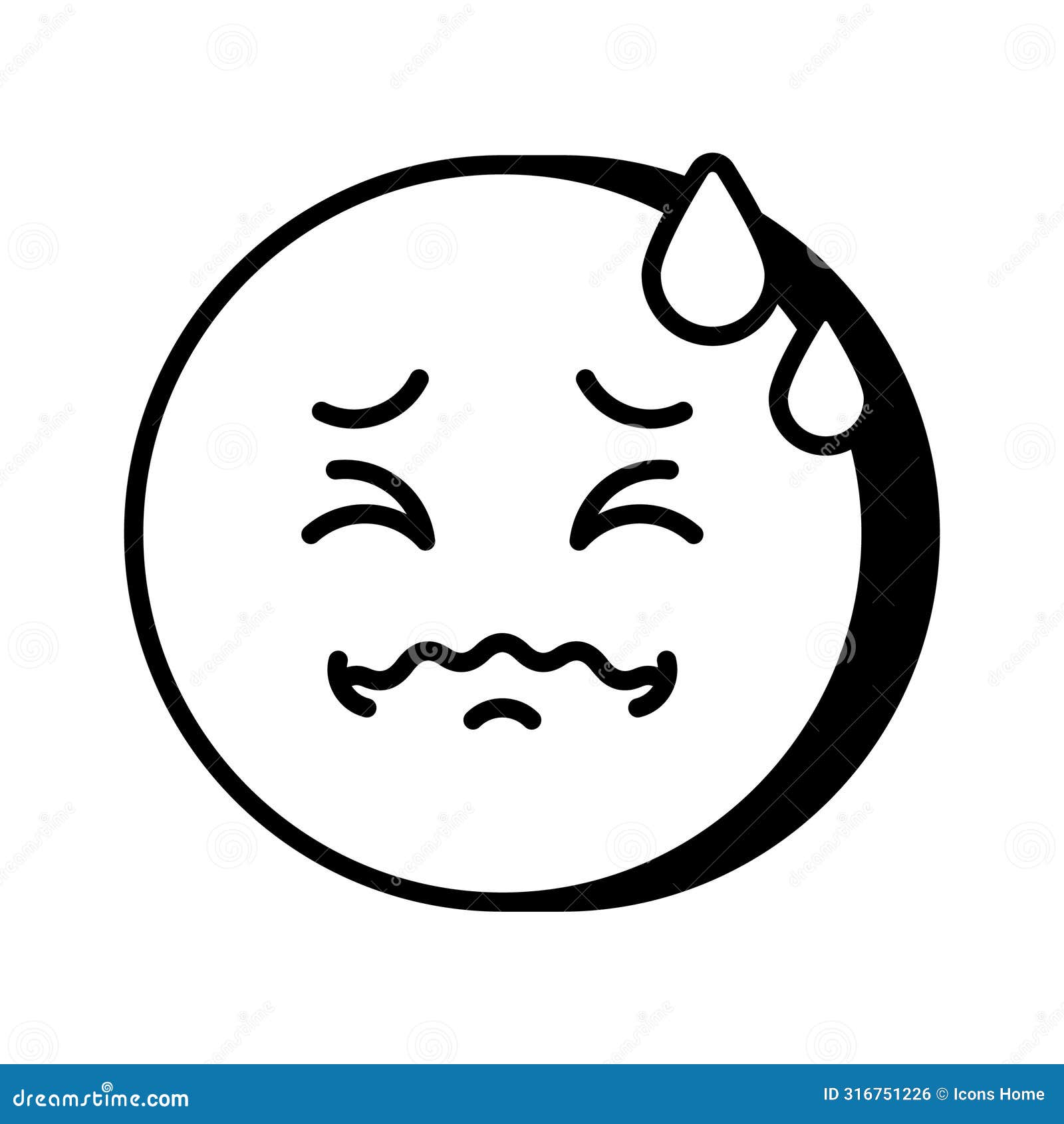 Pain Emoji Vector Characters Set. Emojis Nerd, Sick, Crying, Singing ...