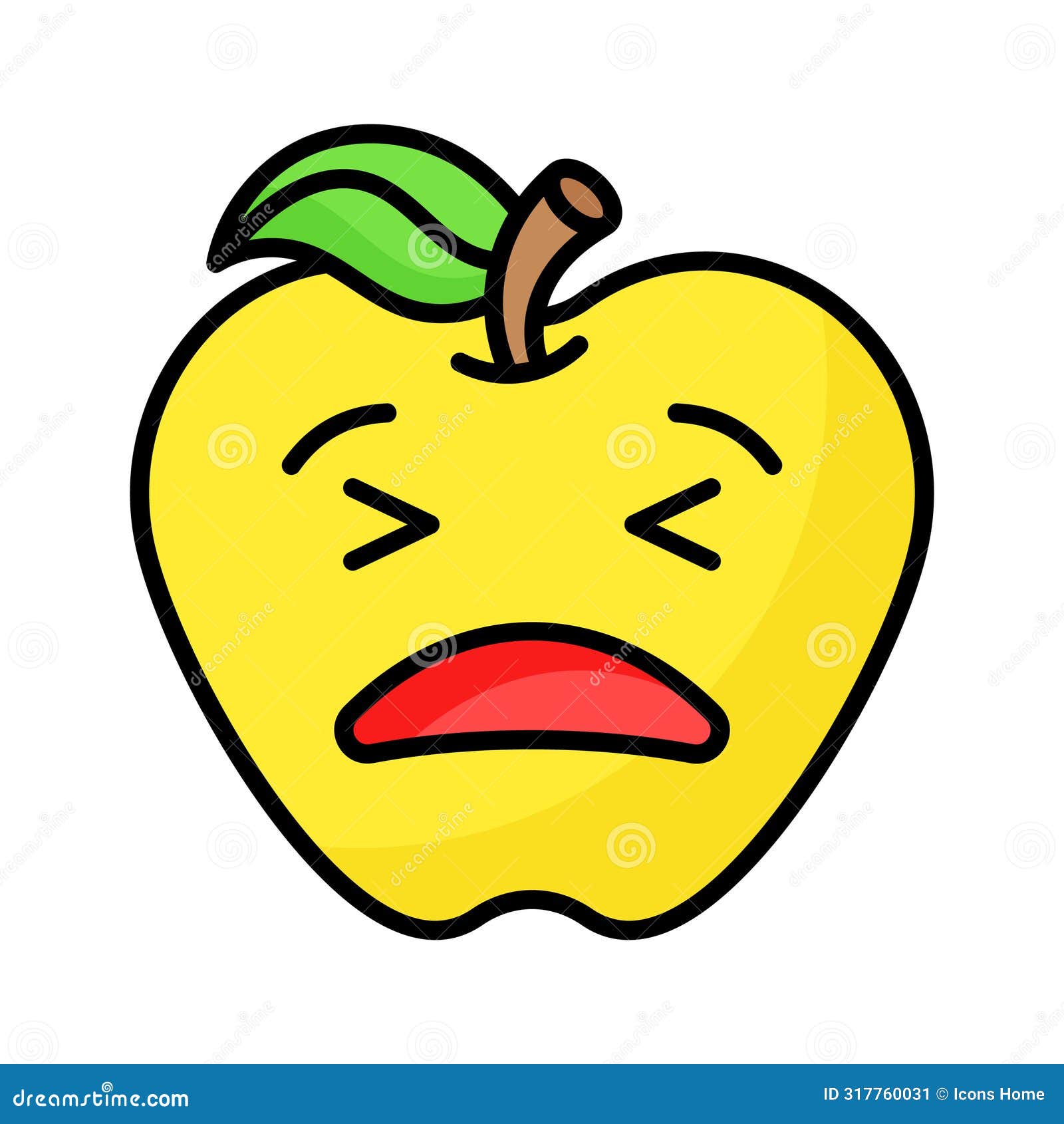 Painful Expression, Trendy Icon of Pain Emoji, Editable Vector Stock ...