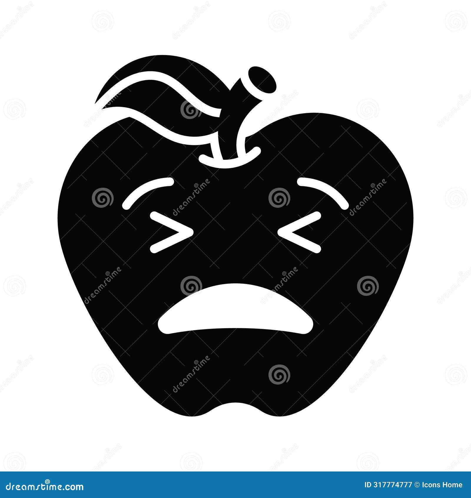 Painful Expression, Trendy Icon of Pain Emoji, Editable Vector Stock ...