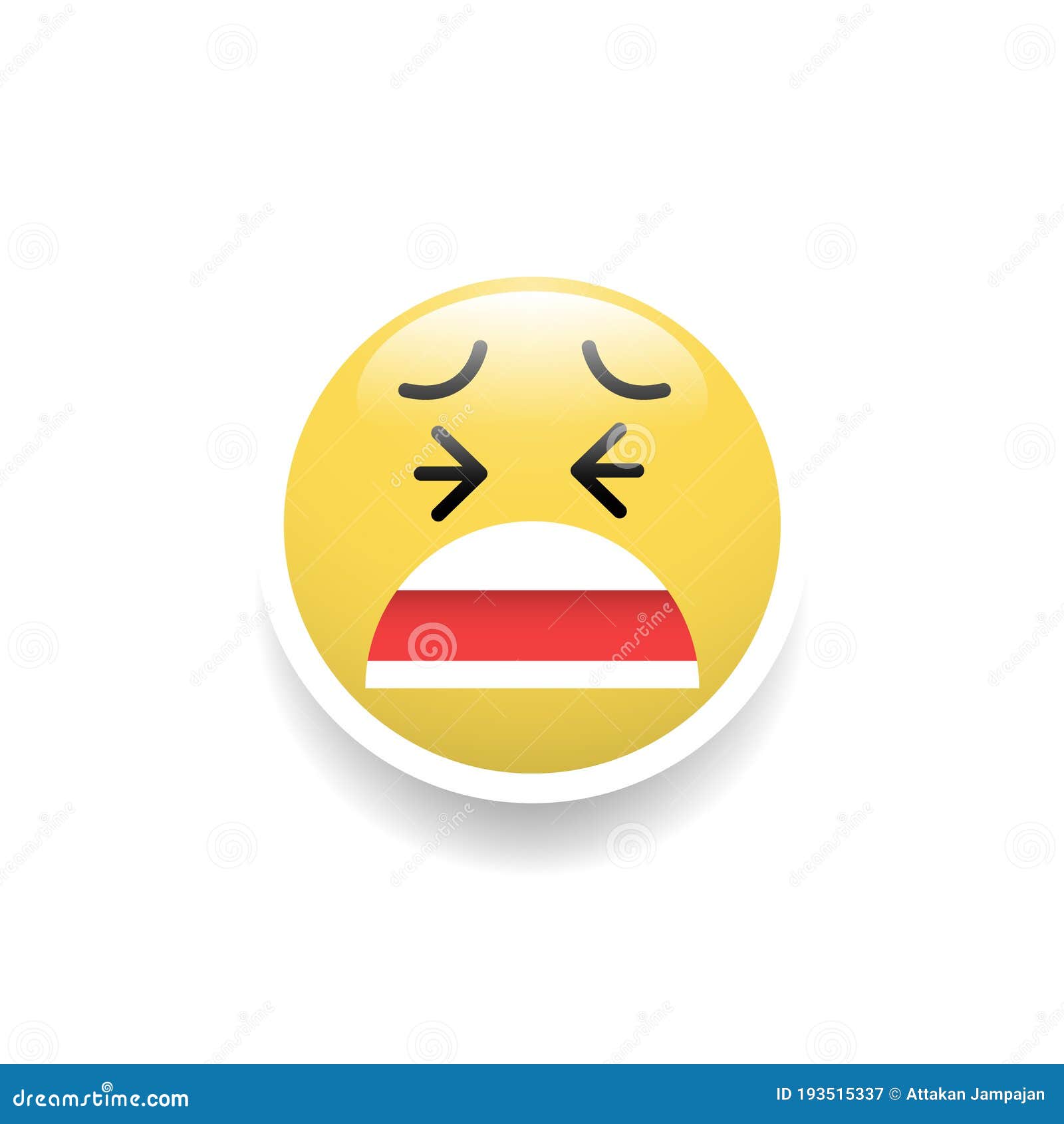 Painful Face Emoticon,Vector and Illustration Stock Vector ...