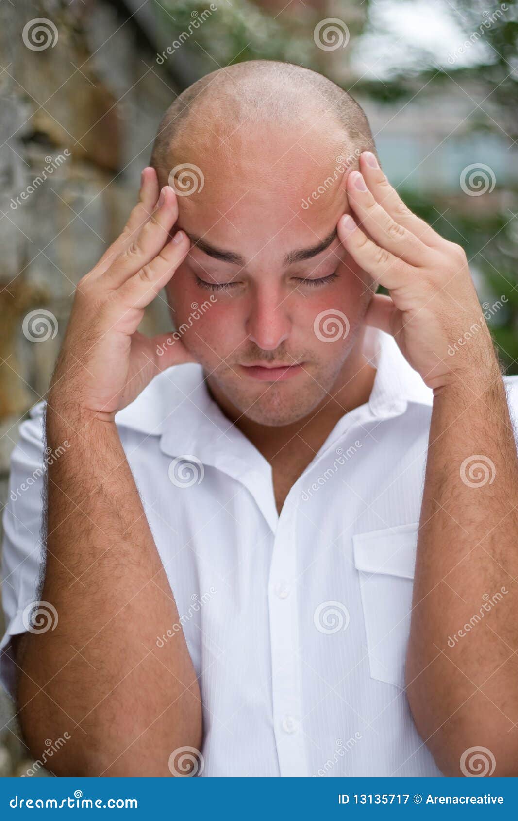 Painful Headache stock image. Image of mental, overload - 13135717