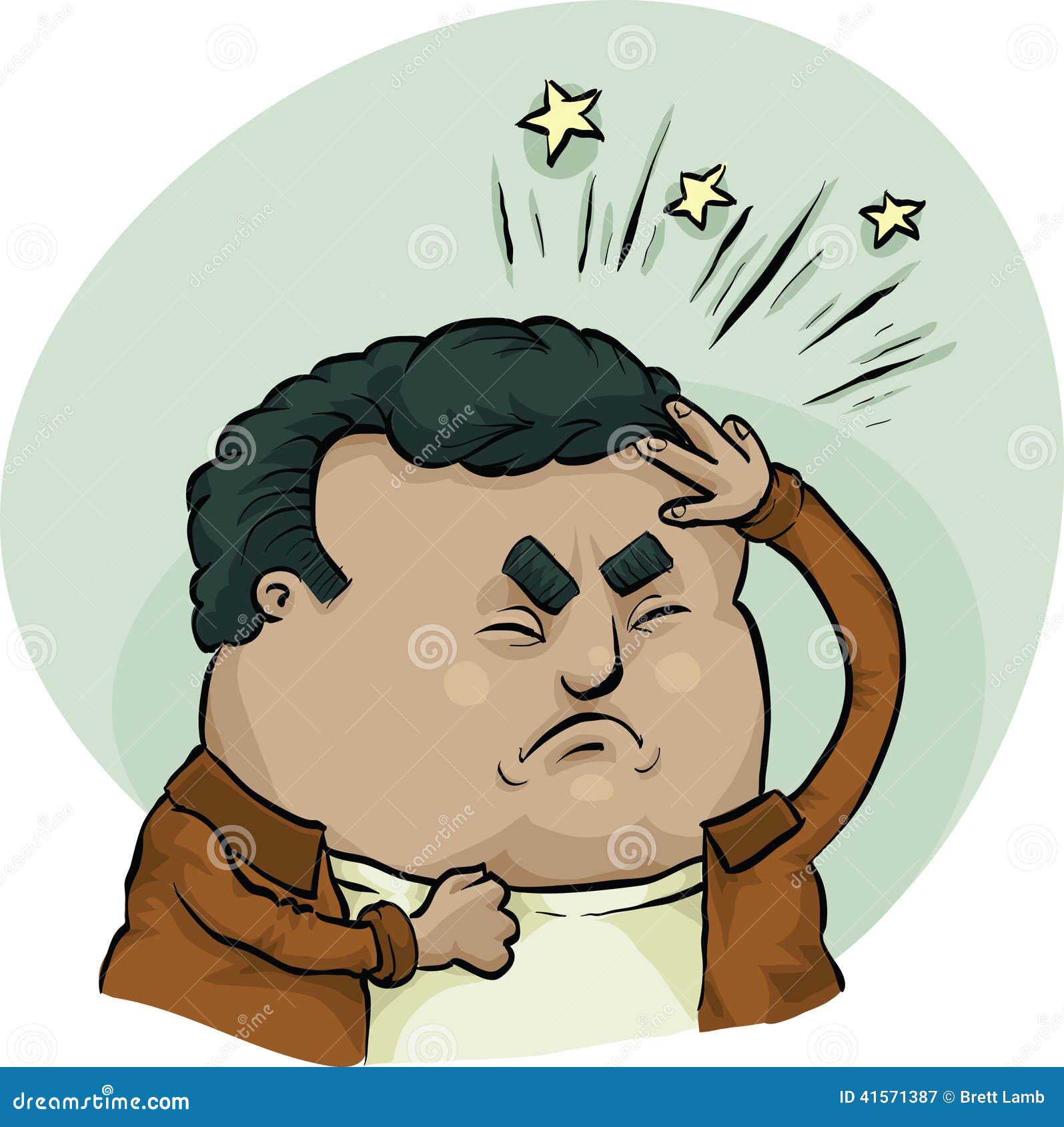 Painful Headache stock illustration. Illustration of frustration - 41571387