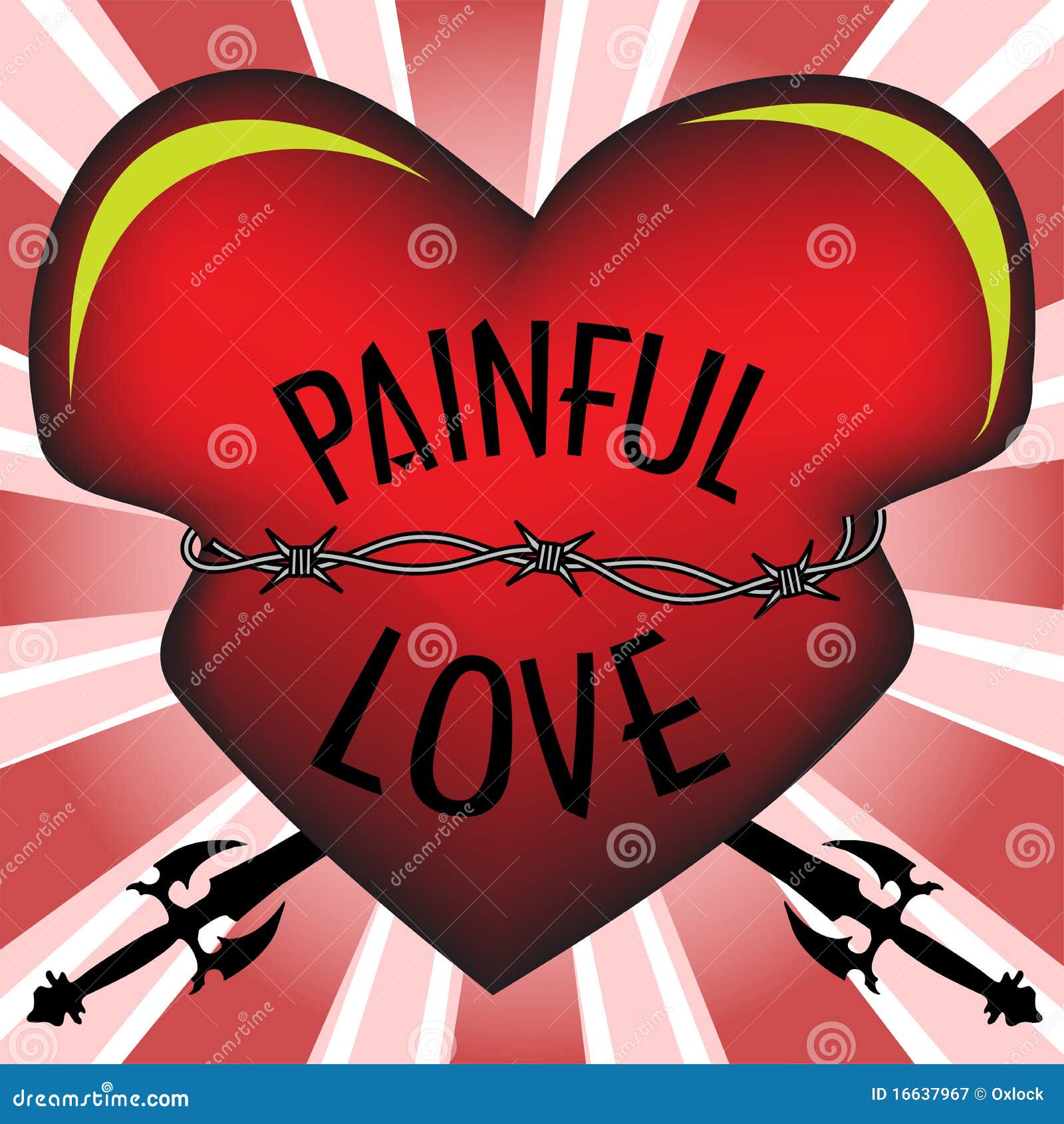 Painful love stock vector. Illustration of marriage, flirting - 16637967