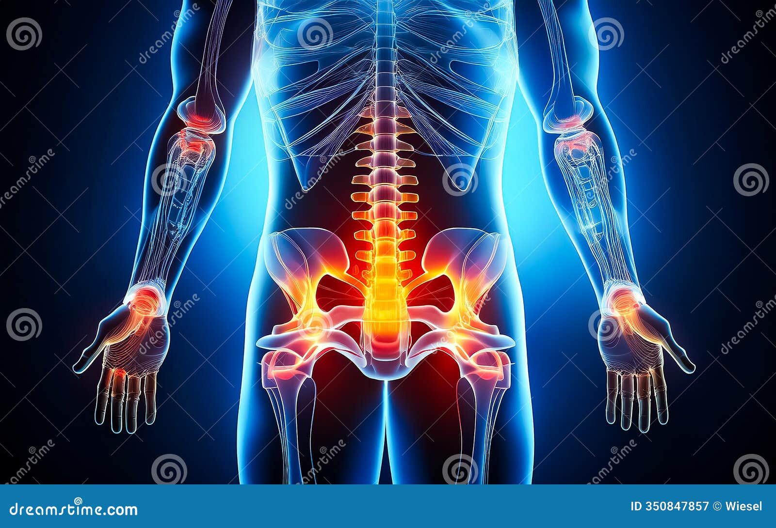 Painful sacroiliac joint stock illustration. Illustration of diagnosis ...