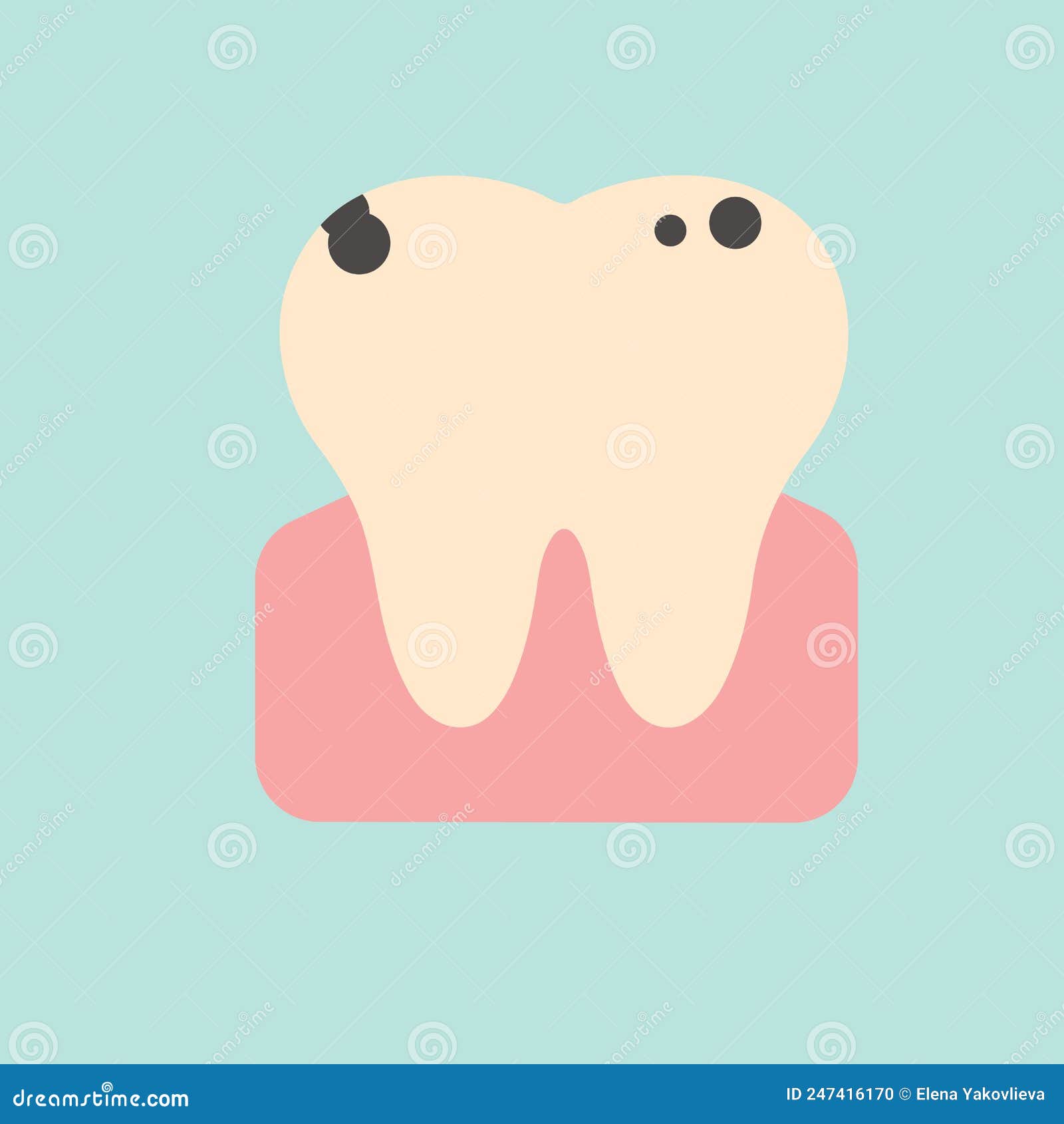 Tooth Cavities Icon Cartoon Vector | CartoonDealer.com #270571393