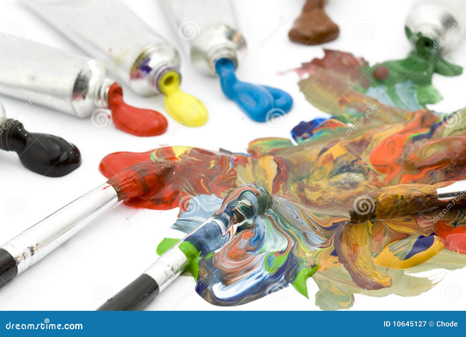 Paint stock image. Image of hand, artistic, paleta, create - 10645127