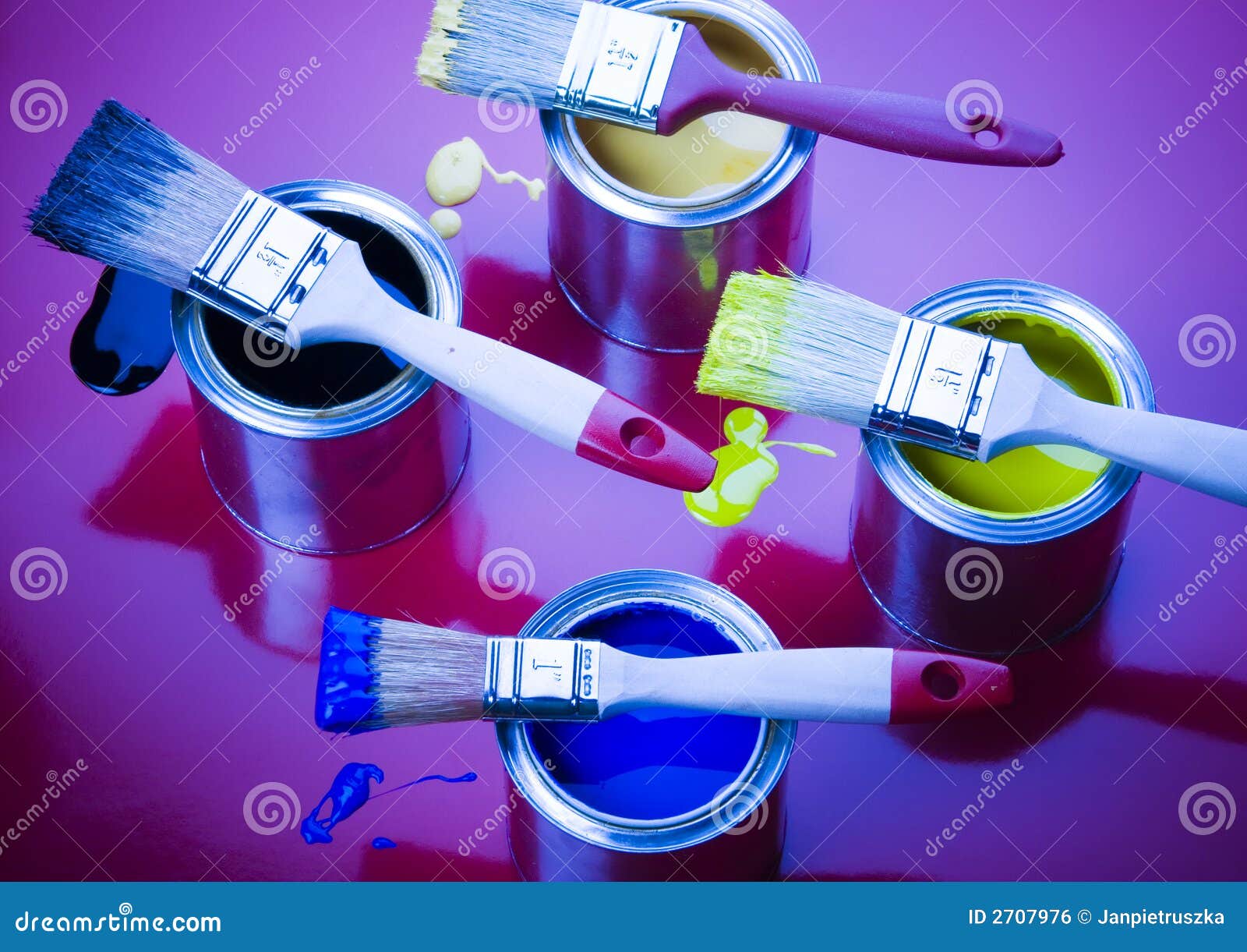 Paint stock photo. Image of colored, idea, brushes, house - 2707976