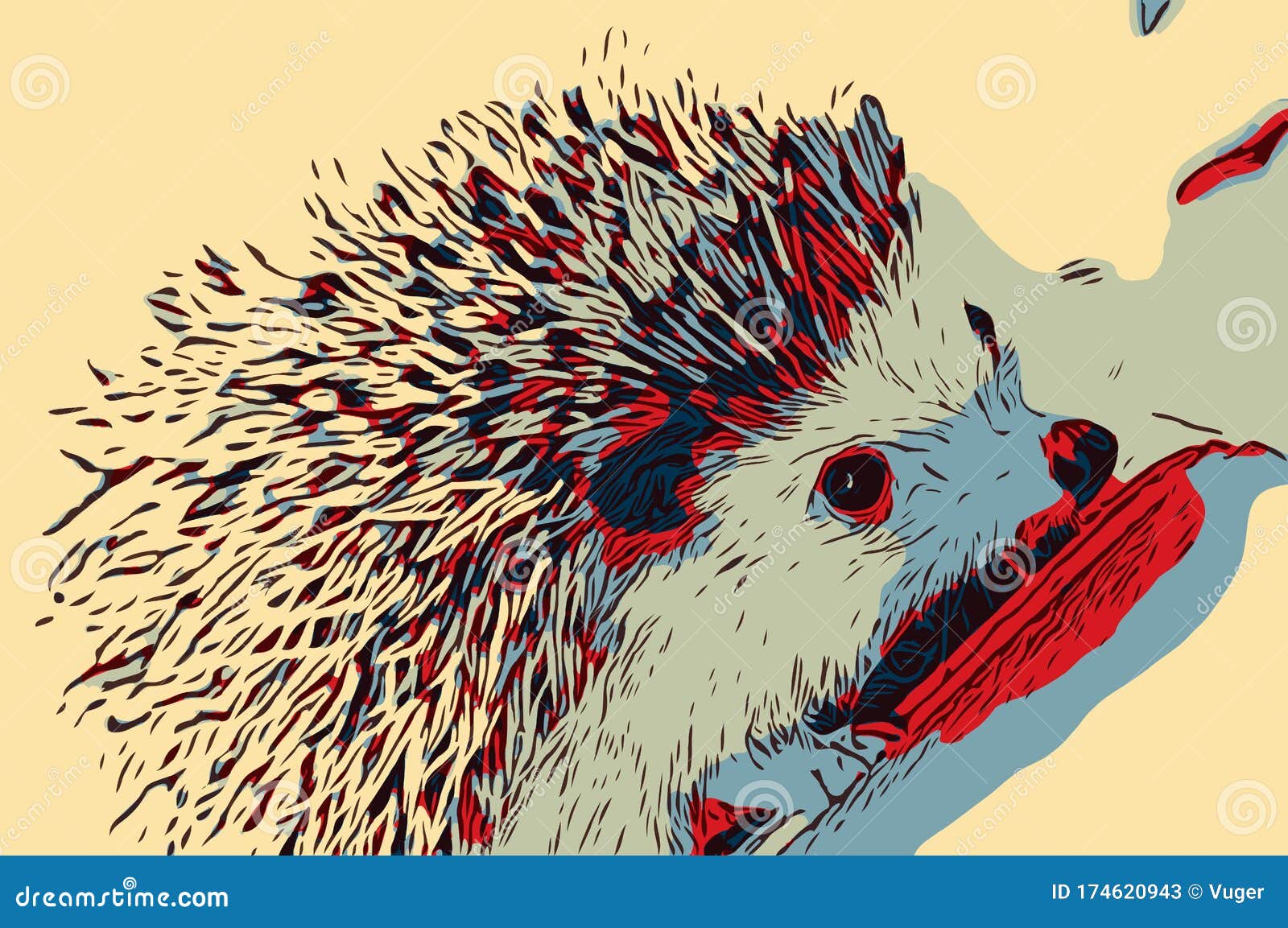 Abstract hedgehog stock image. Image of paint, abstract - 174620943