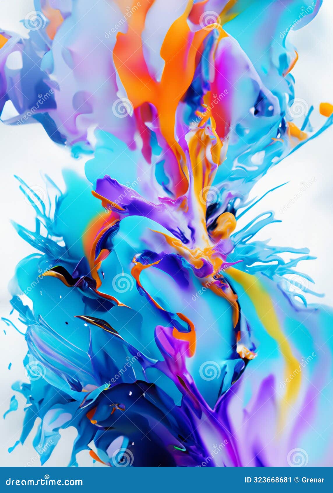 Paint Air Exploded High Framerate Capture Chaos Stock Illustration ...