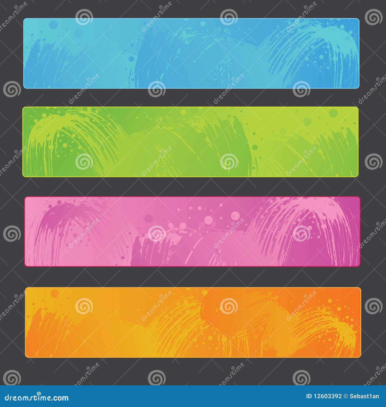 Paint banners stock illustration. Illustration of collection - 12603392