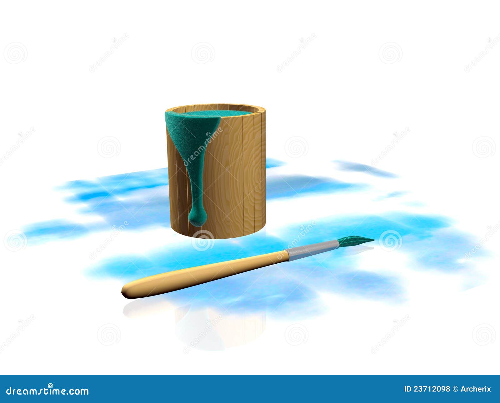 Paint barrel stock illustration. Illustration of blue - 23712098