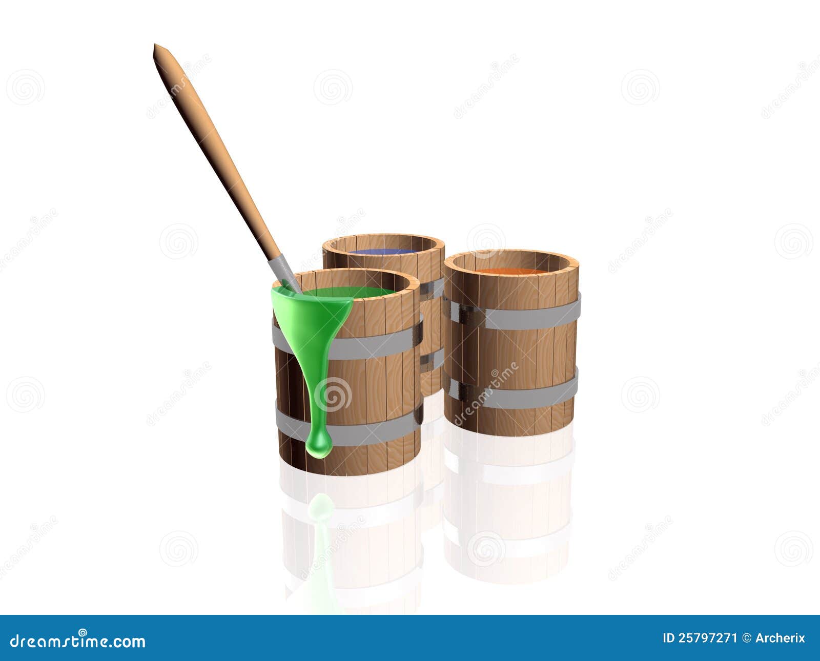 Paint barrels stock illustration. Illustration of white - 25797271