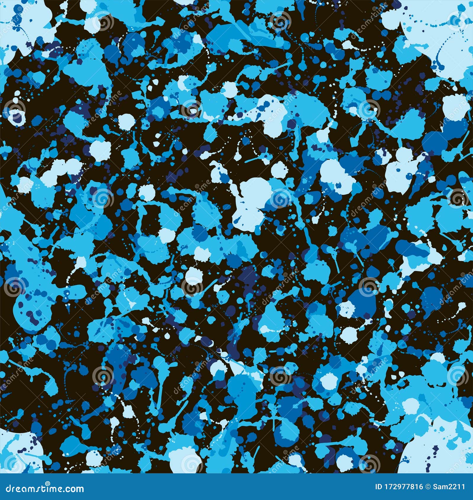 Paint Blobs. Gloomy Abstractblue Background. Smudge. Worn Texture ...