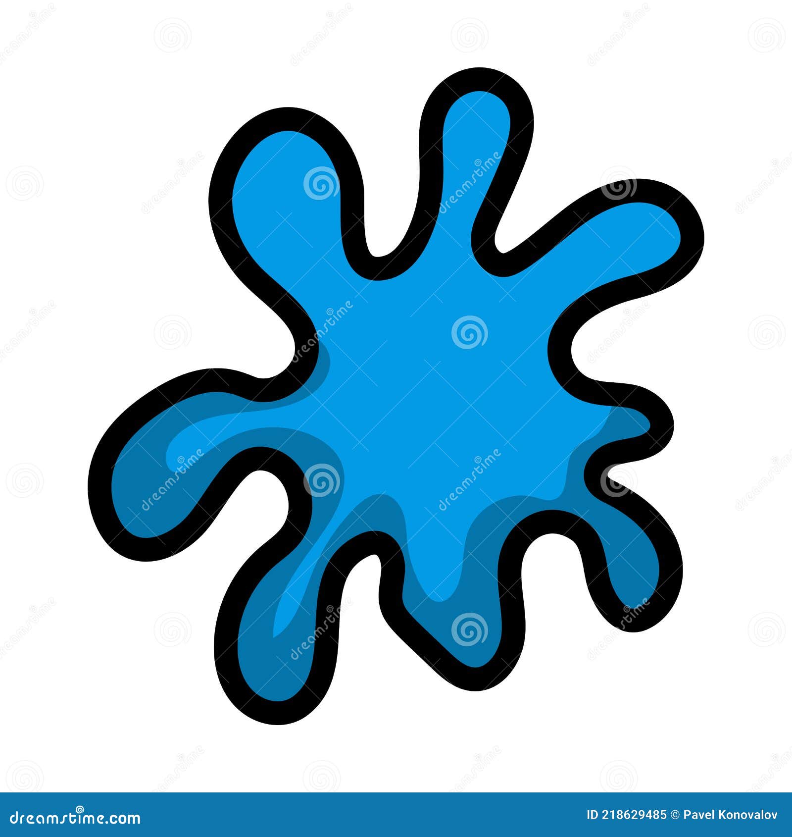 Paint Blot Icon stock vector. Illustration of outline - 218629485