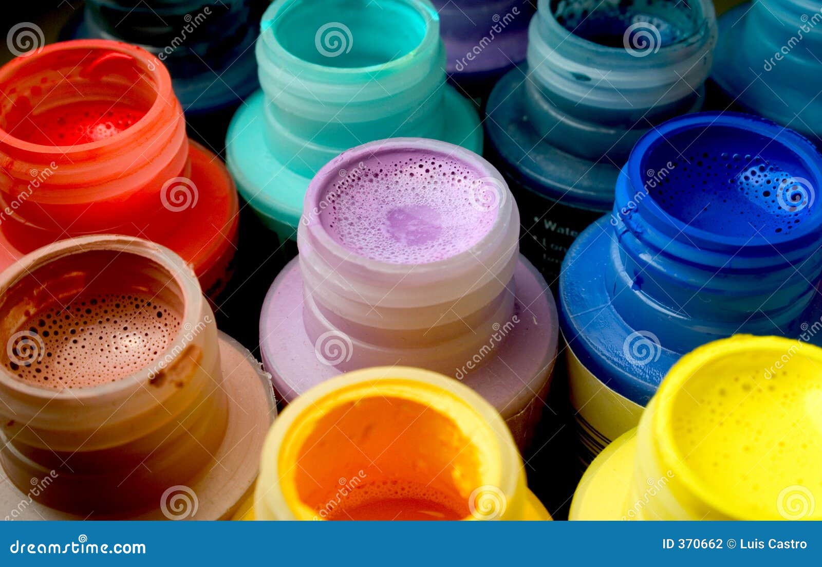 Paint Bottles stock photo. Image of close, brown, artist - 370662