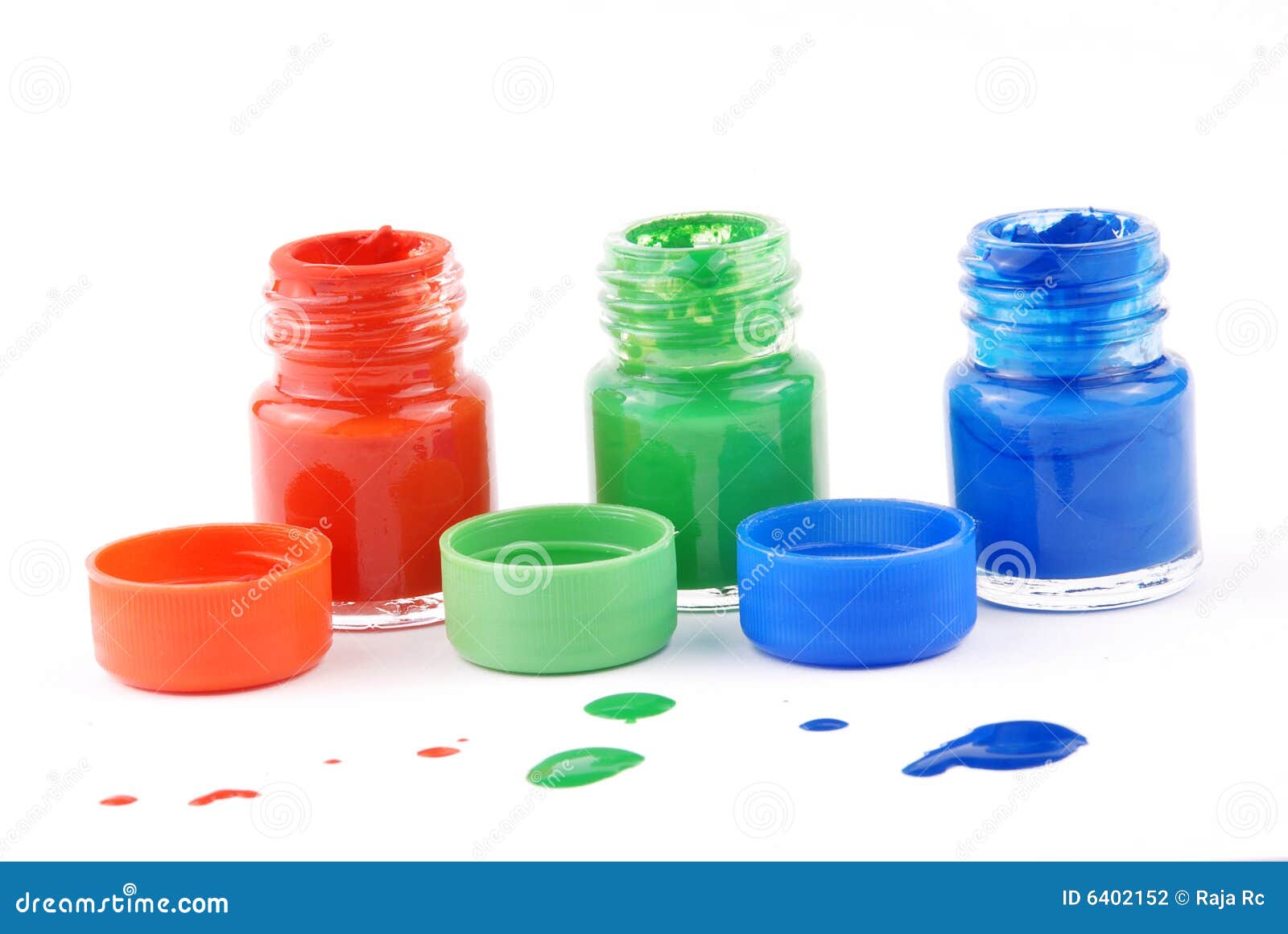 Paint bottles stock photo. Image of design, blue, green - 6402152