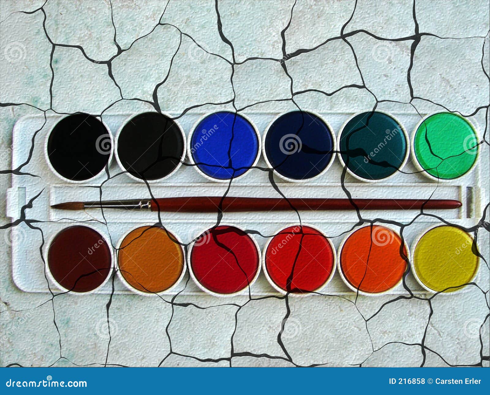 Paint Box stock photo. Image of paints, brushes, painter - 216858