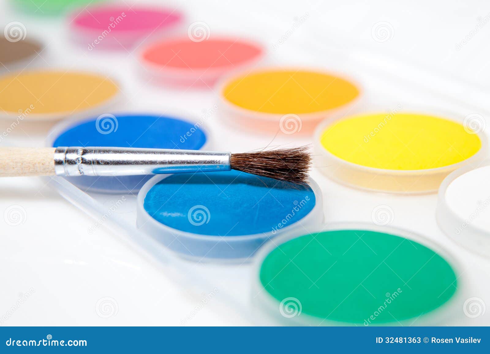 Paint Box on White Background Stock Image - Image of artistic, brush ...