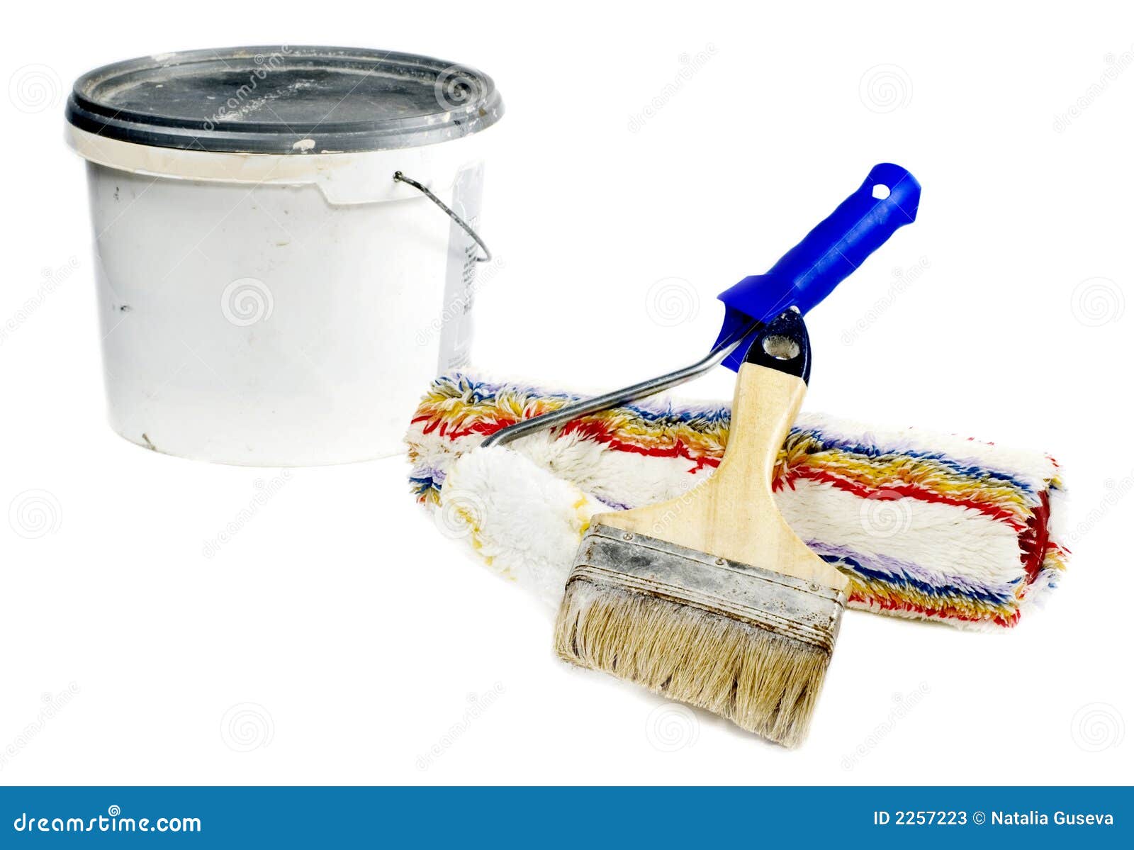 Paint, brash and rolls stock image. Image of handle, paintbrush - 2257223