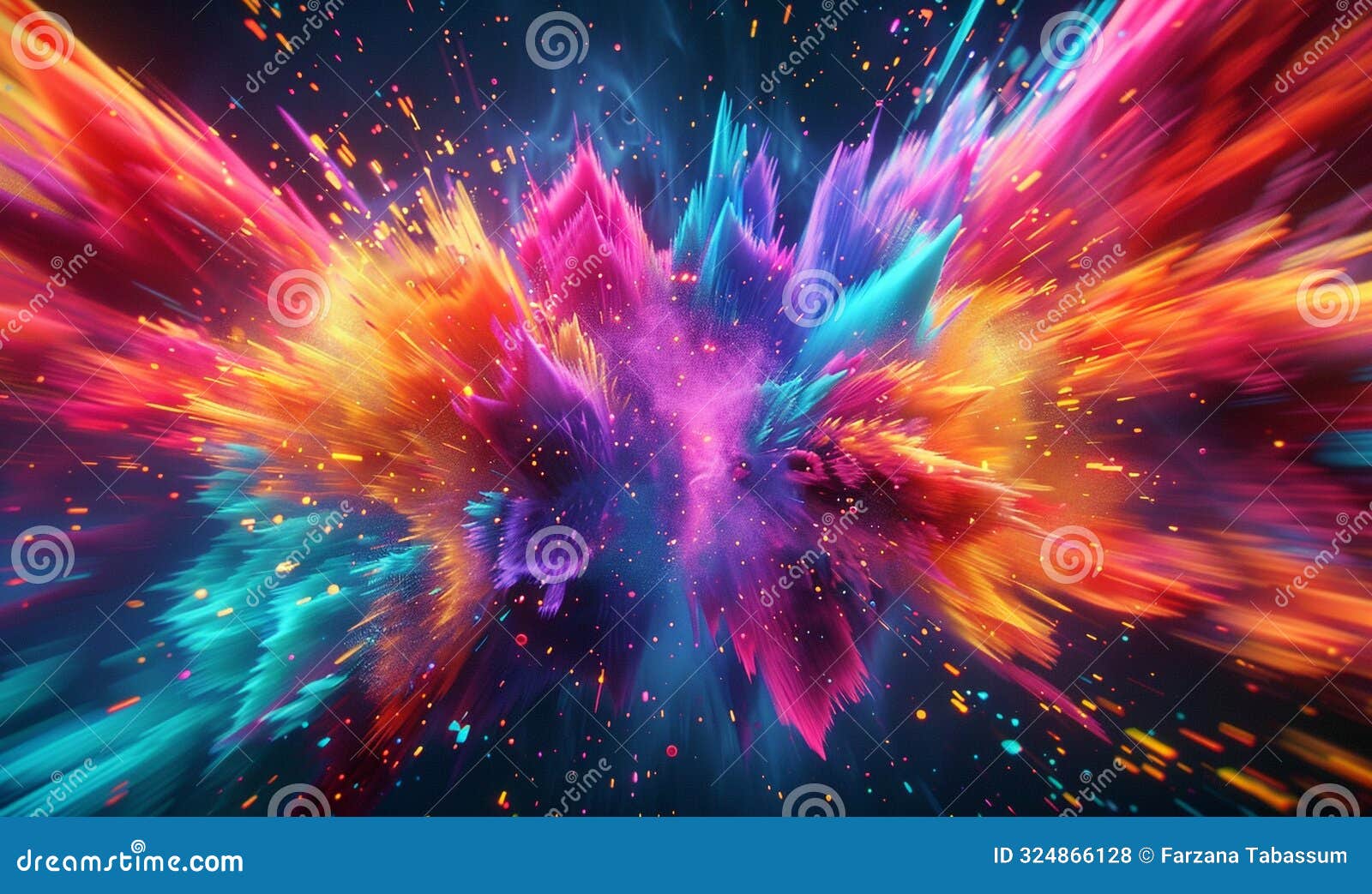 Bright Color Splash Paint Abstract Background Stock Illustration ...
