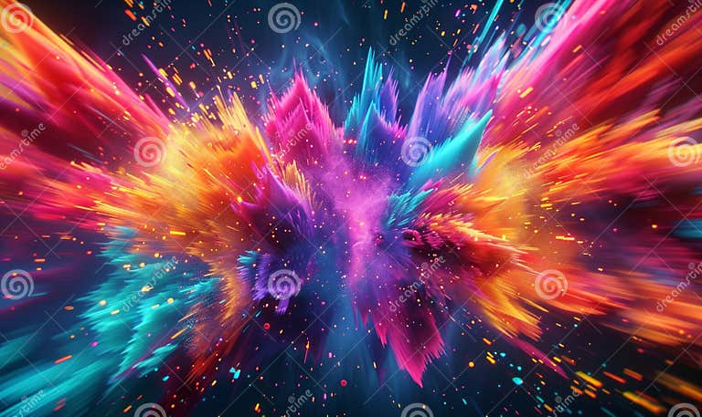 Bright Color Splash Paint Abstract Background Stock Illustration ...