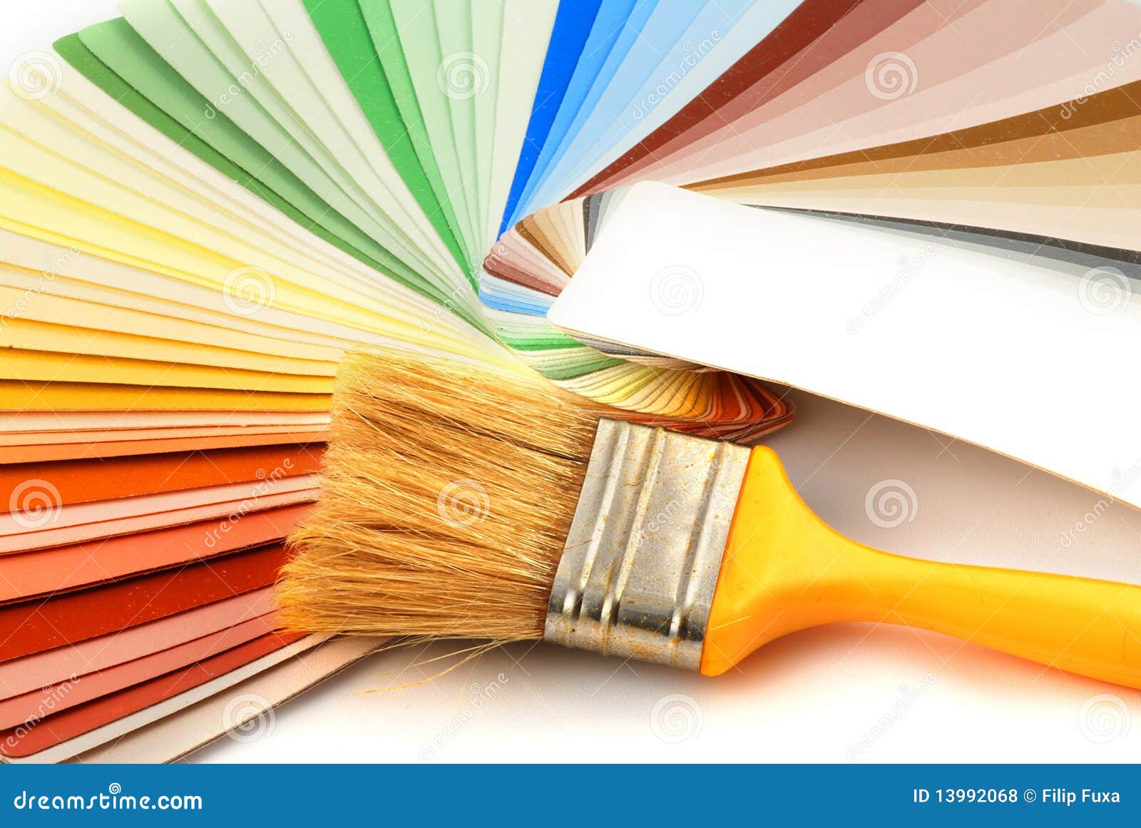 Paint bruh and colors stock photo. Image of palette, home - 13992068
